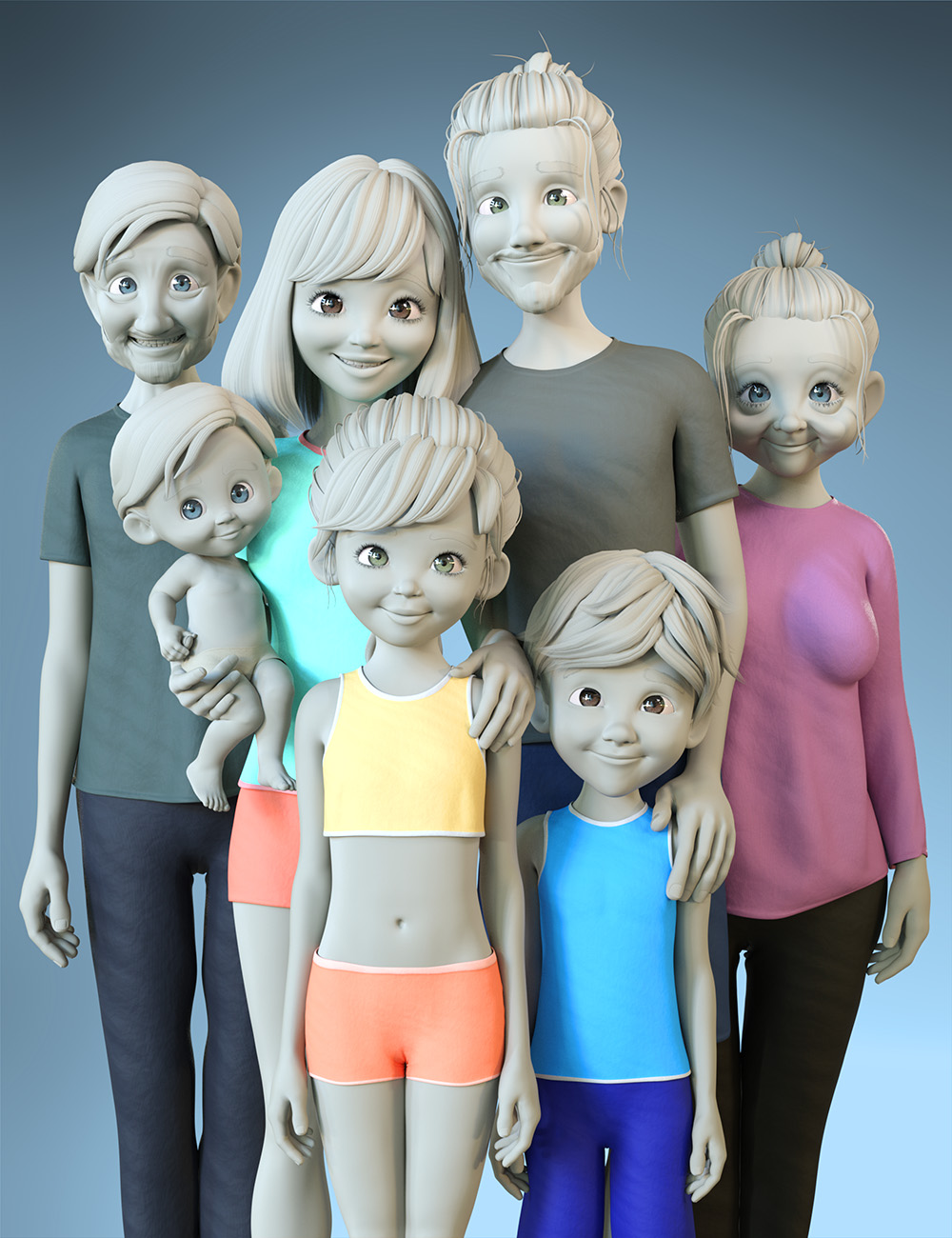 Toon Generations 9 Bundle for Genesis 9 | Daz 3D
