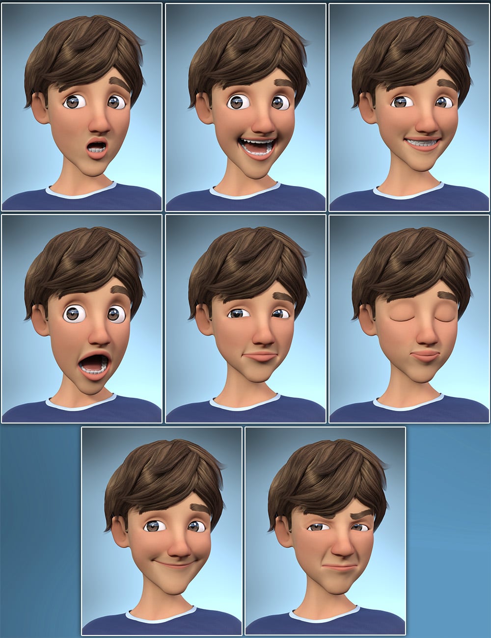 Toon Generations 9 Bundle for Genesis 9 | Daz 3D