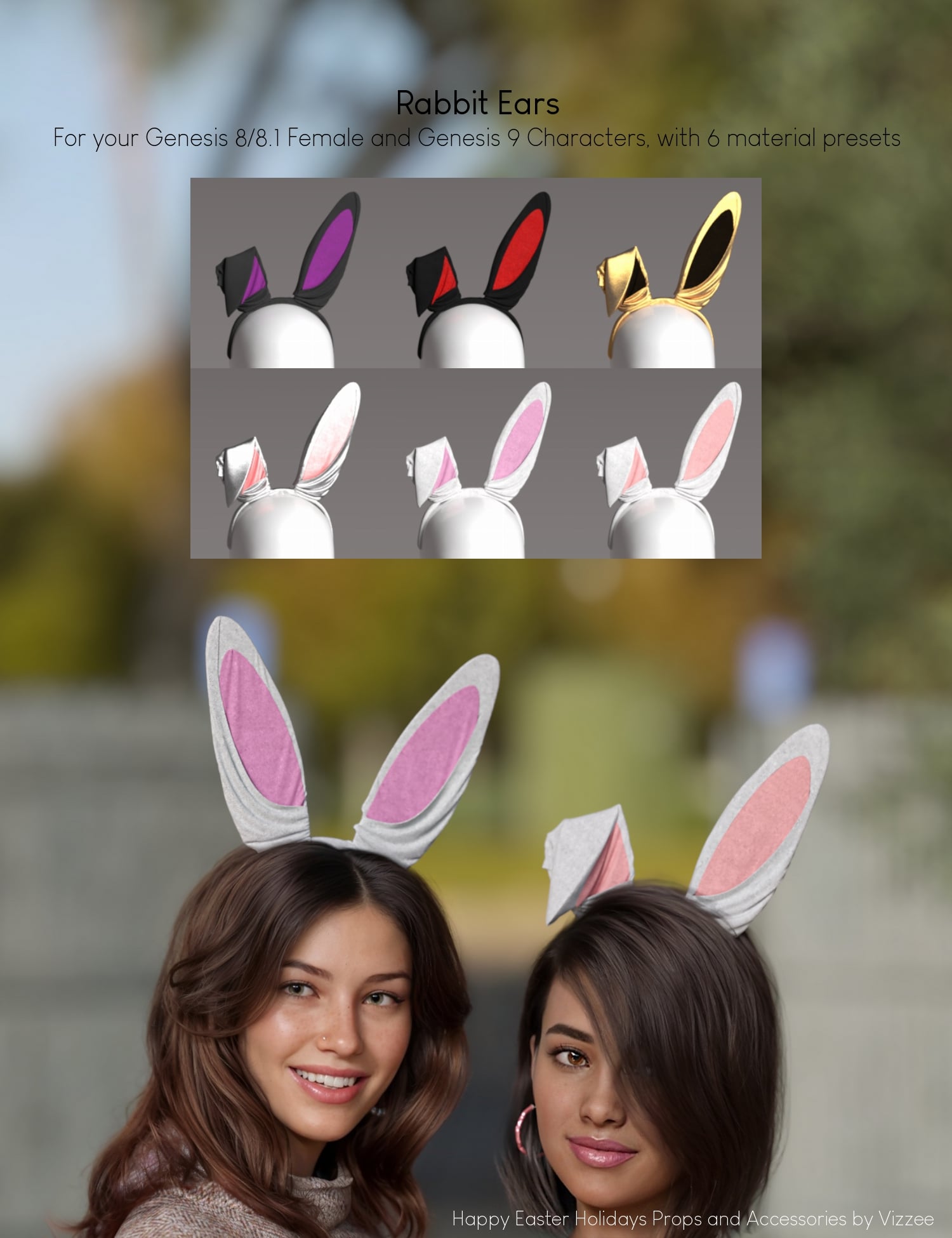 Happy Easter Holidays Props and Accessories | Daz 3D