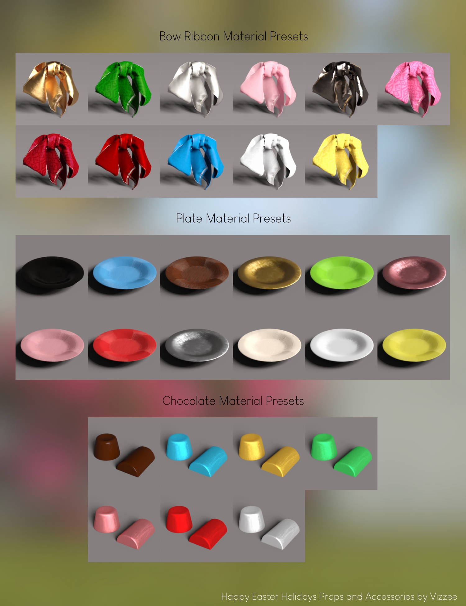 Happy Easter Holidays Props and Accessories | Daz 3D