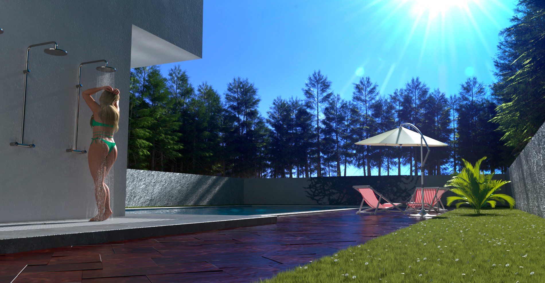 Easygoing Swimming Pool | Daz 3D