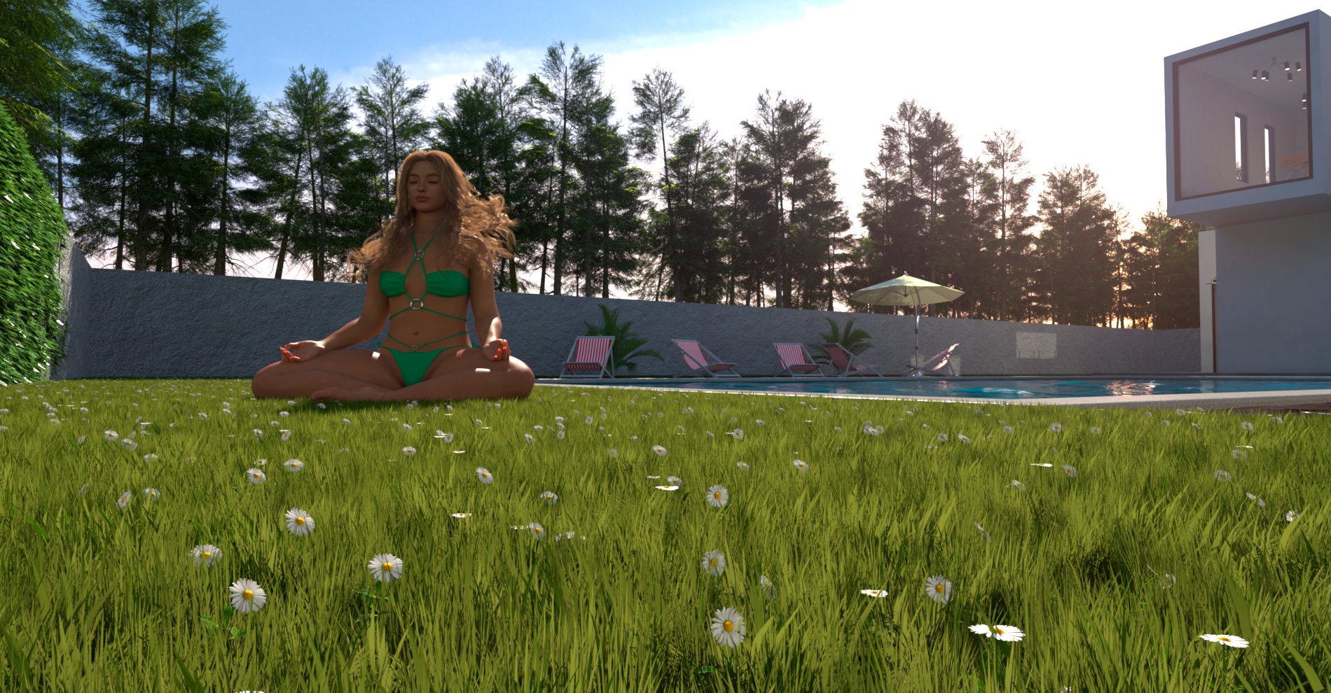 Easygoing Swimming Pool | Daz 3D