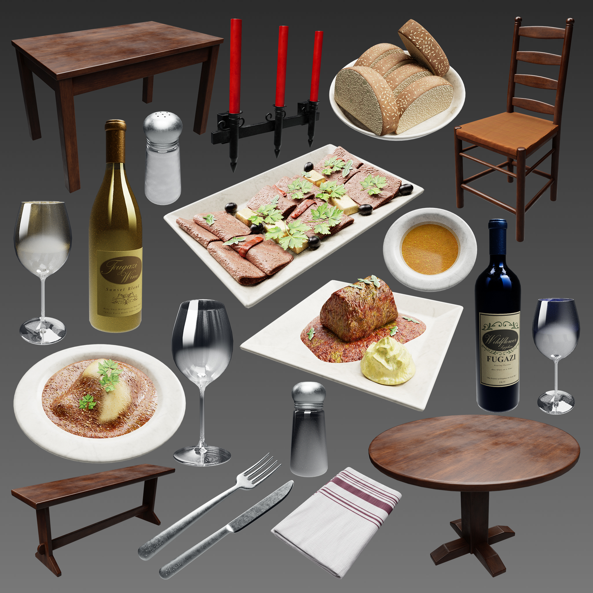 FG Italian Restaurant Bundle | Daz 3D