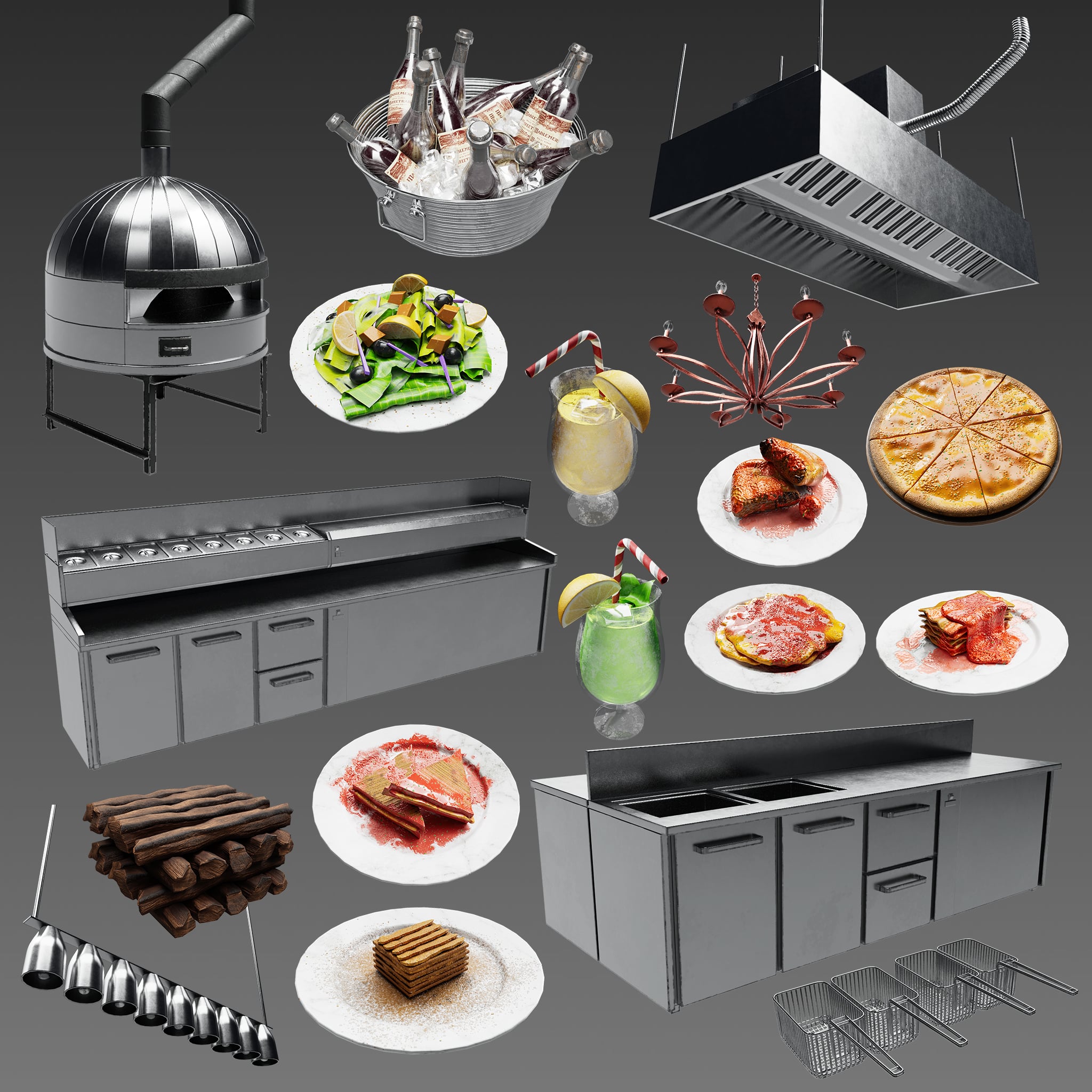 FG Italian Restaurant Bundle | Daz 3D