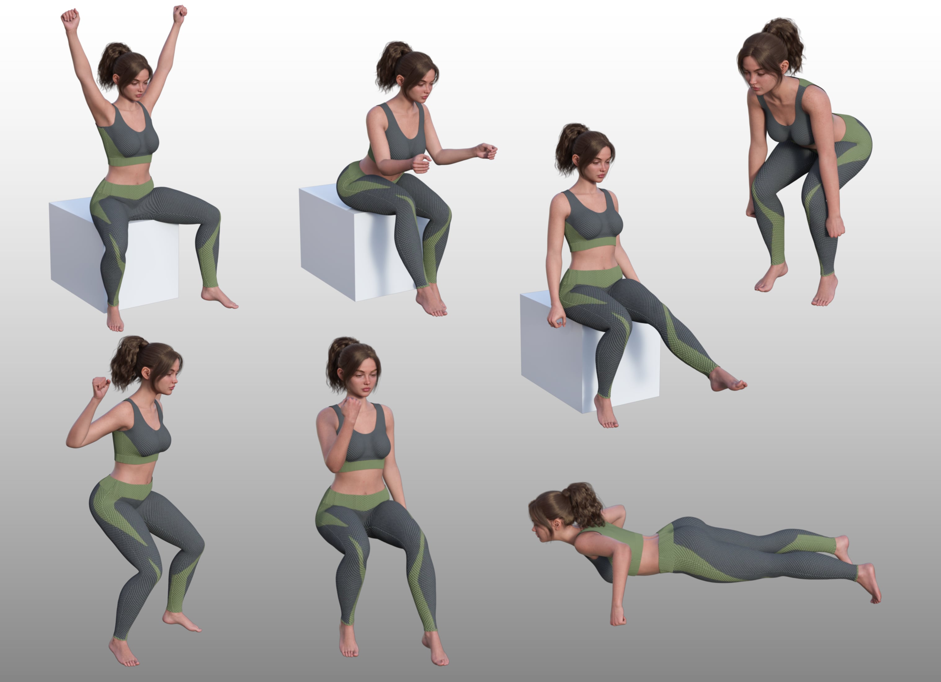 FG Gym Poses | Daz 3D
