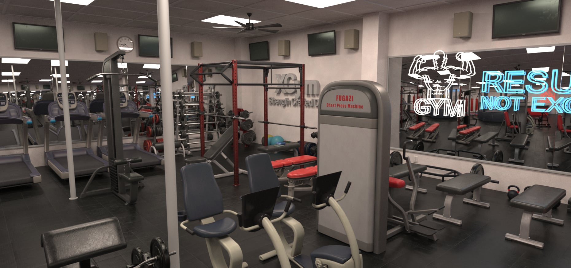 FG 24 Hour Gym Bundle | Daz 3D