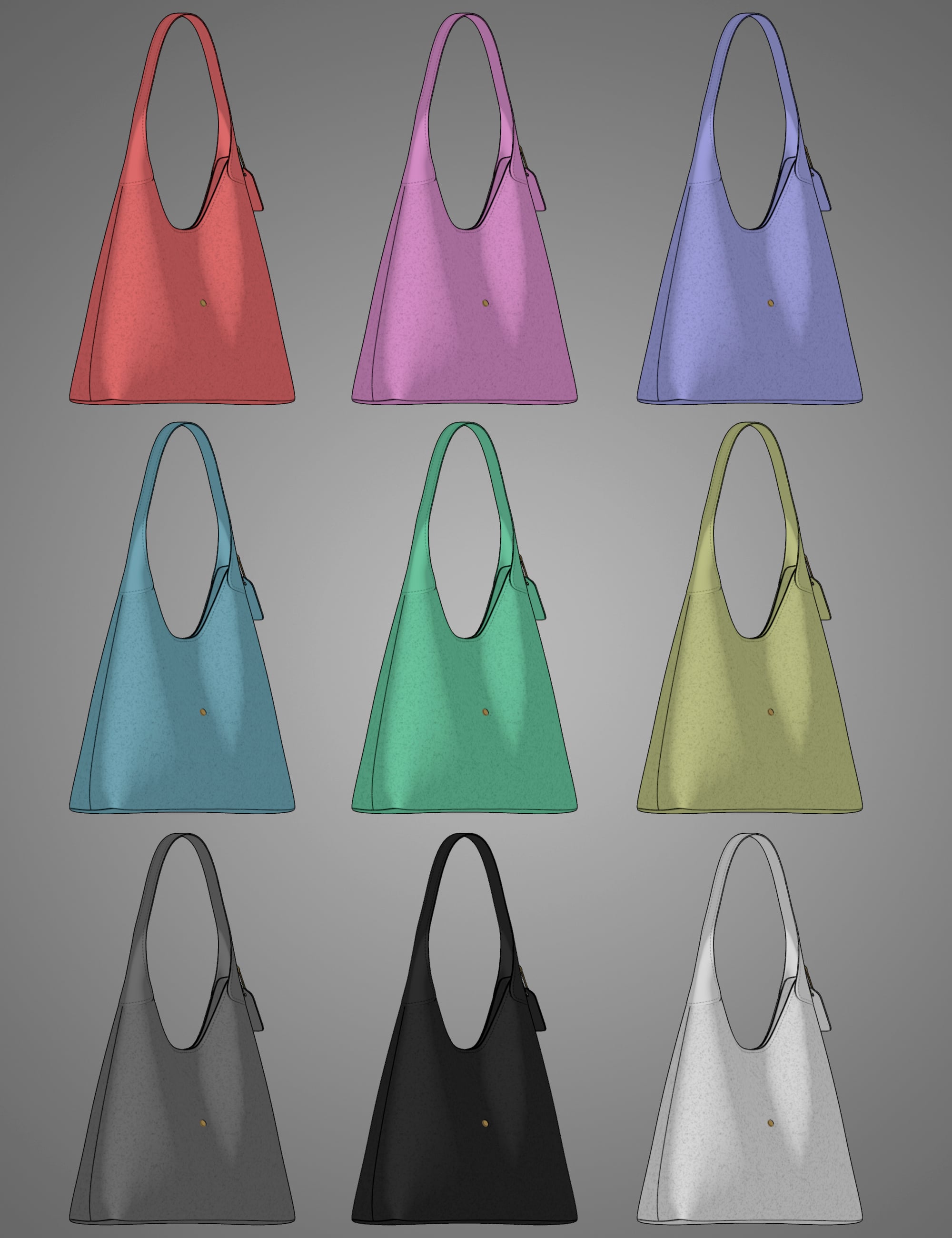 Casual Elegance Bags Toon for Genesis 9 Add-On | Daz 3D