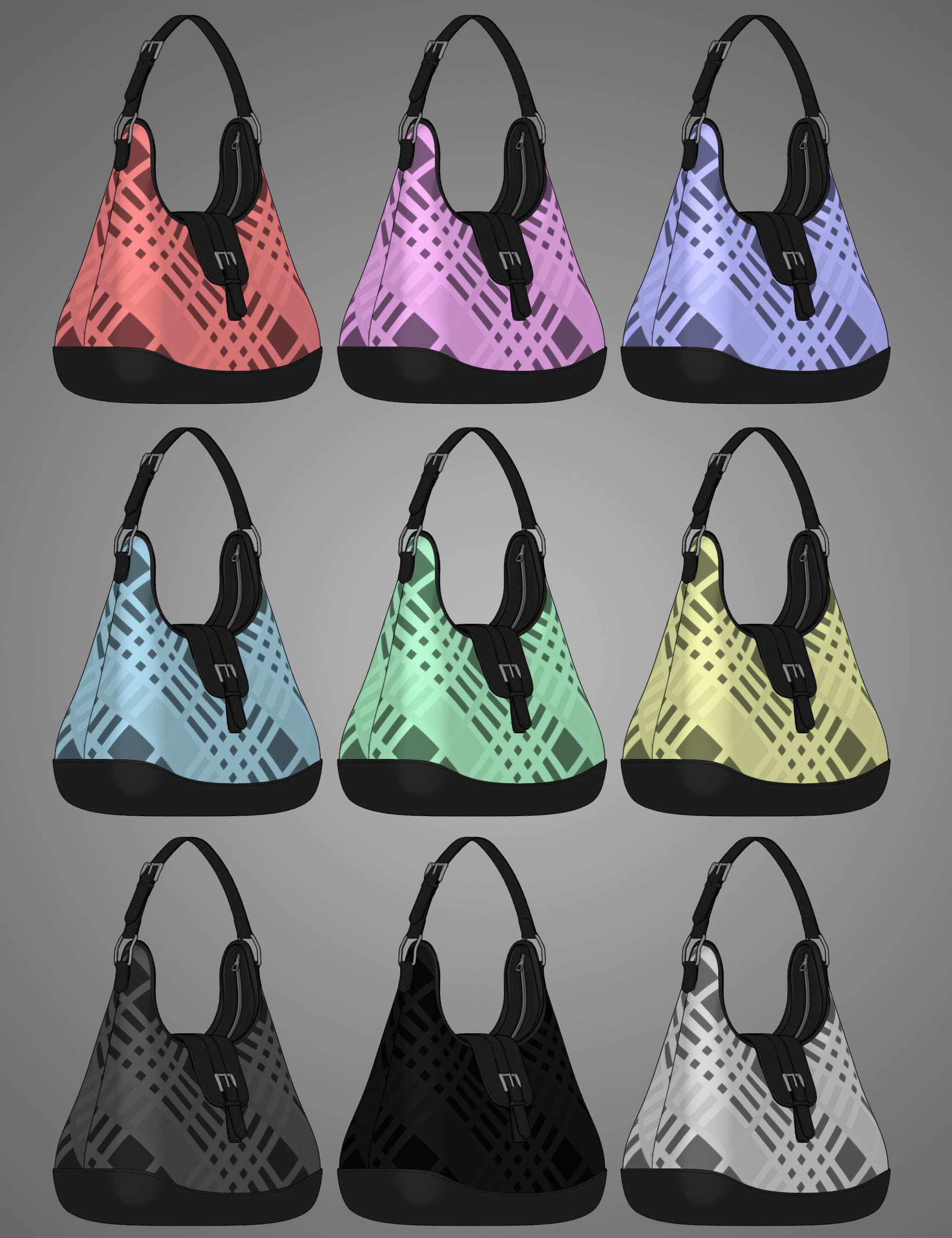 Casual Elegance Bags Toon for Genesis 9 Add-On | Daz 3D
