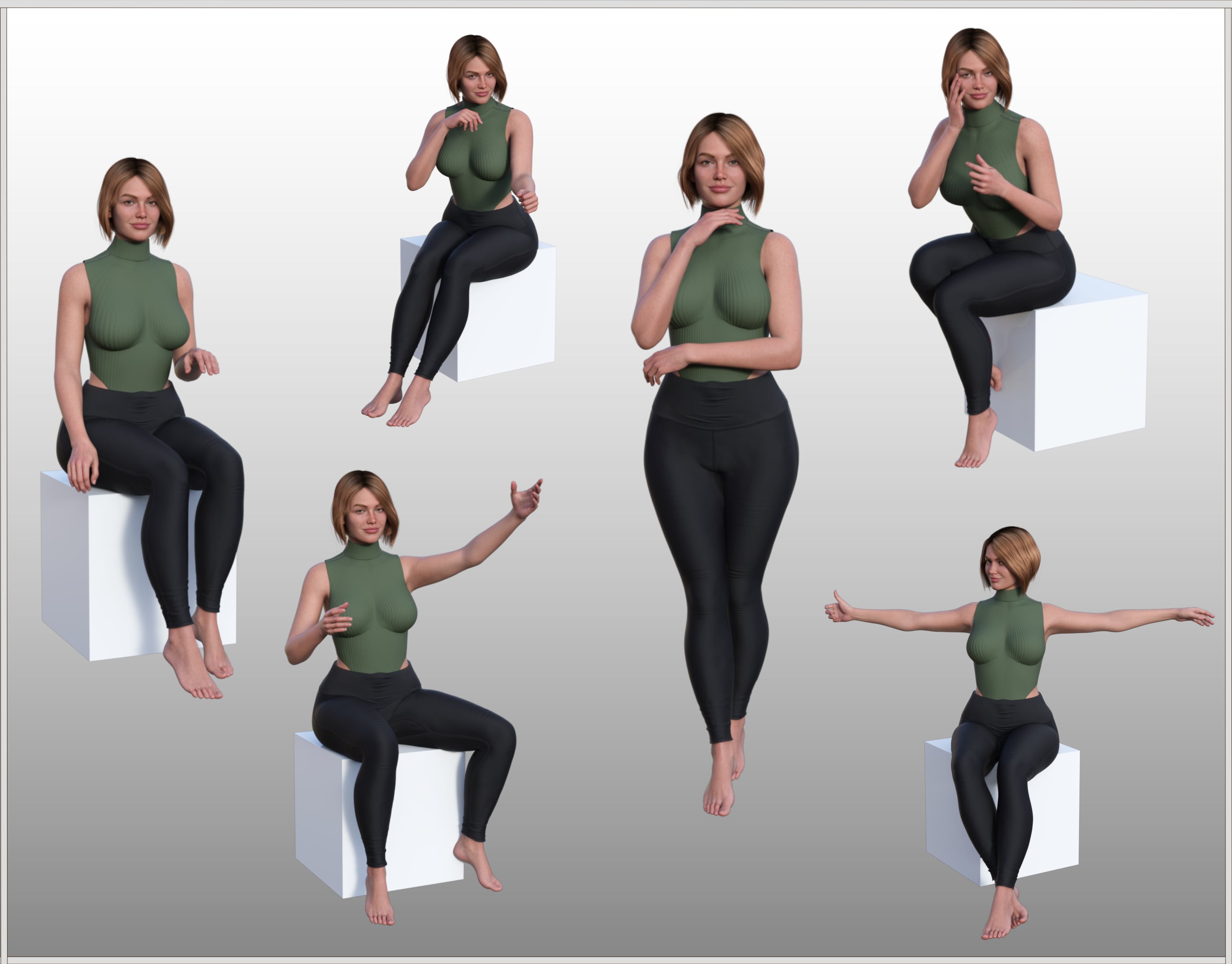 FG Knight Lounge Poses | Daz 3D