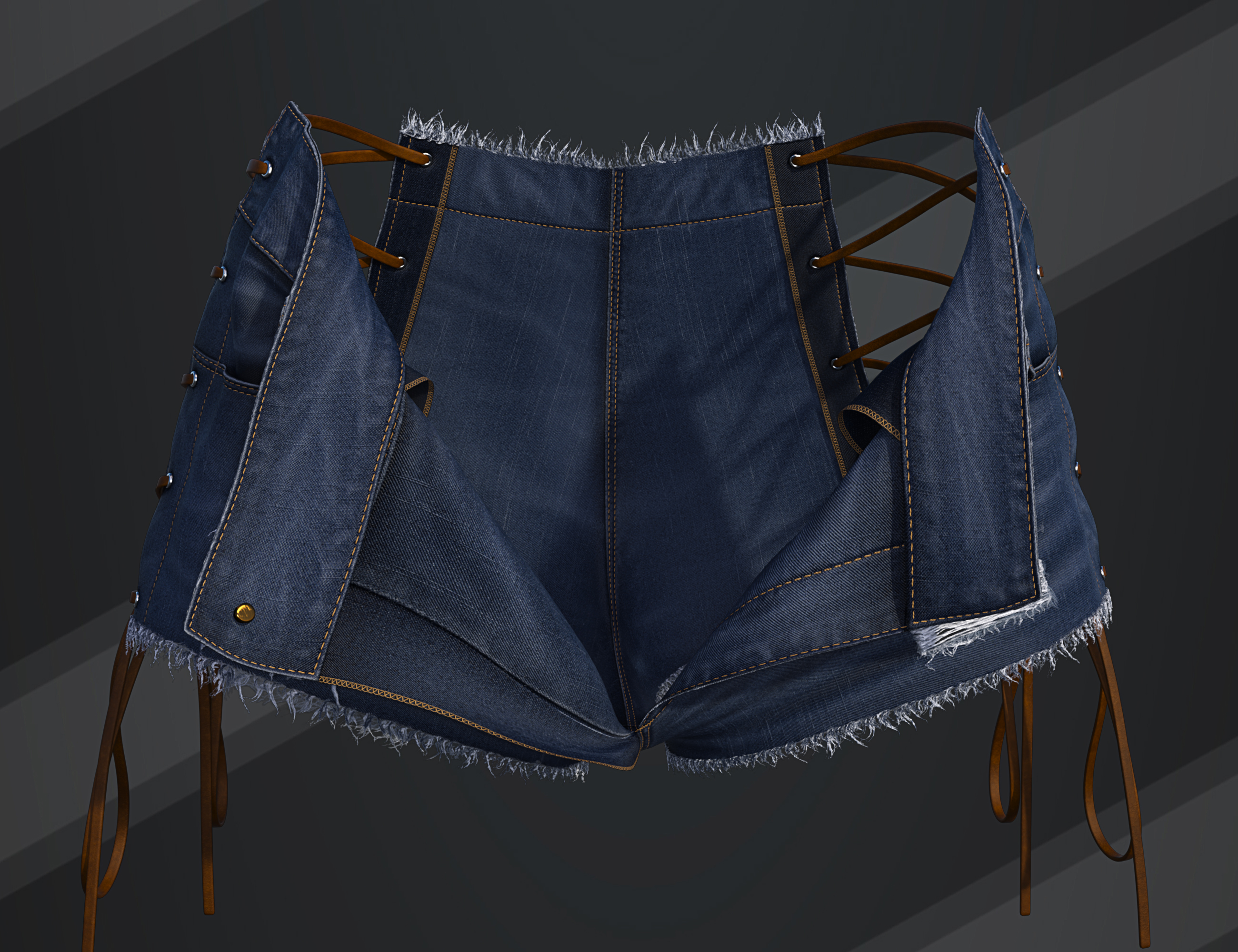 dForce SU Sexy Strappy Jeans for Genesis 9, 8.1, and 8 Female | Daz 3D
