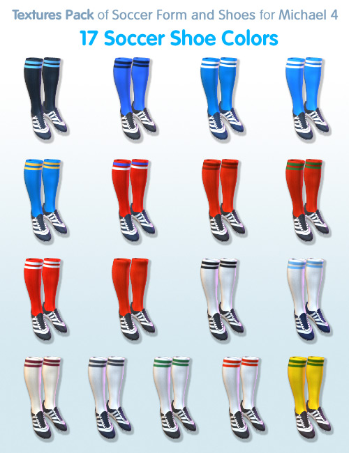 Textures Pack for Soccer Form M4 | Daz 3D