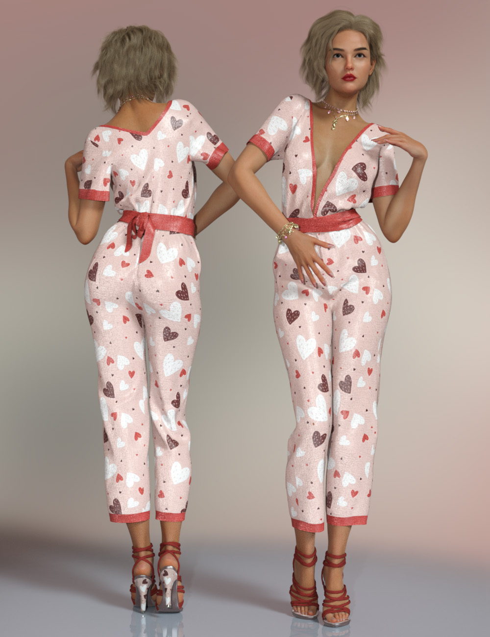 Romance Textures for dForce Chloe Outfit for Genesis 9 Feminine | Daz 3D