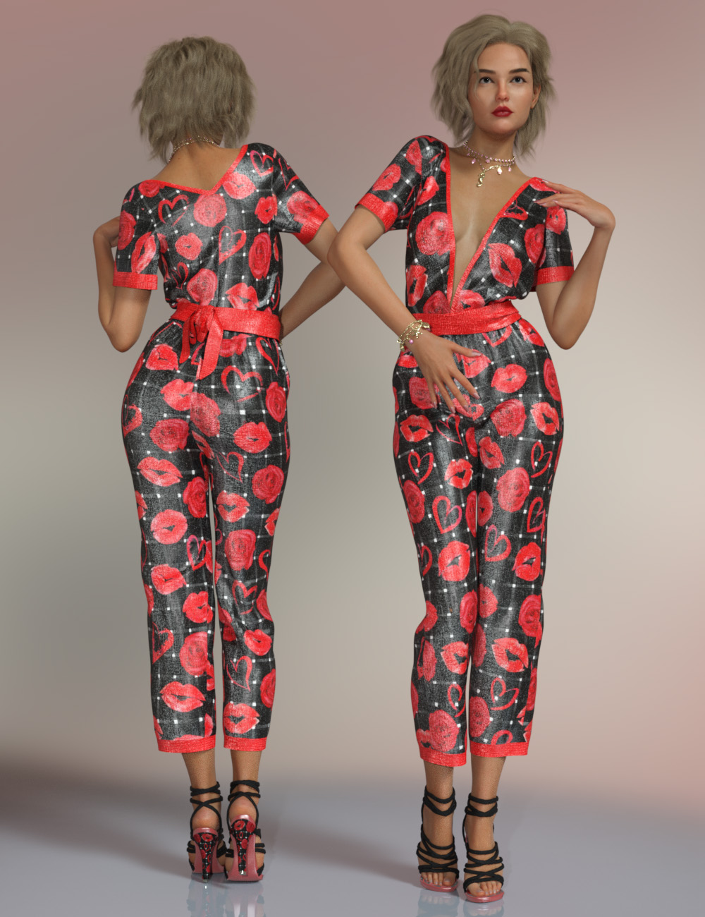 Romance Textures for dForce Chloe Outfit for Genesis 9 Feminine | Daz 3D