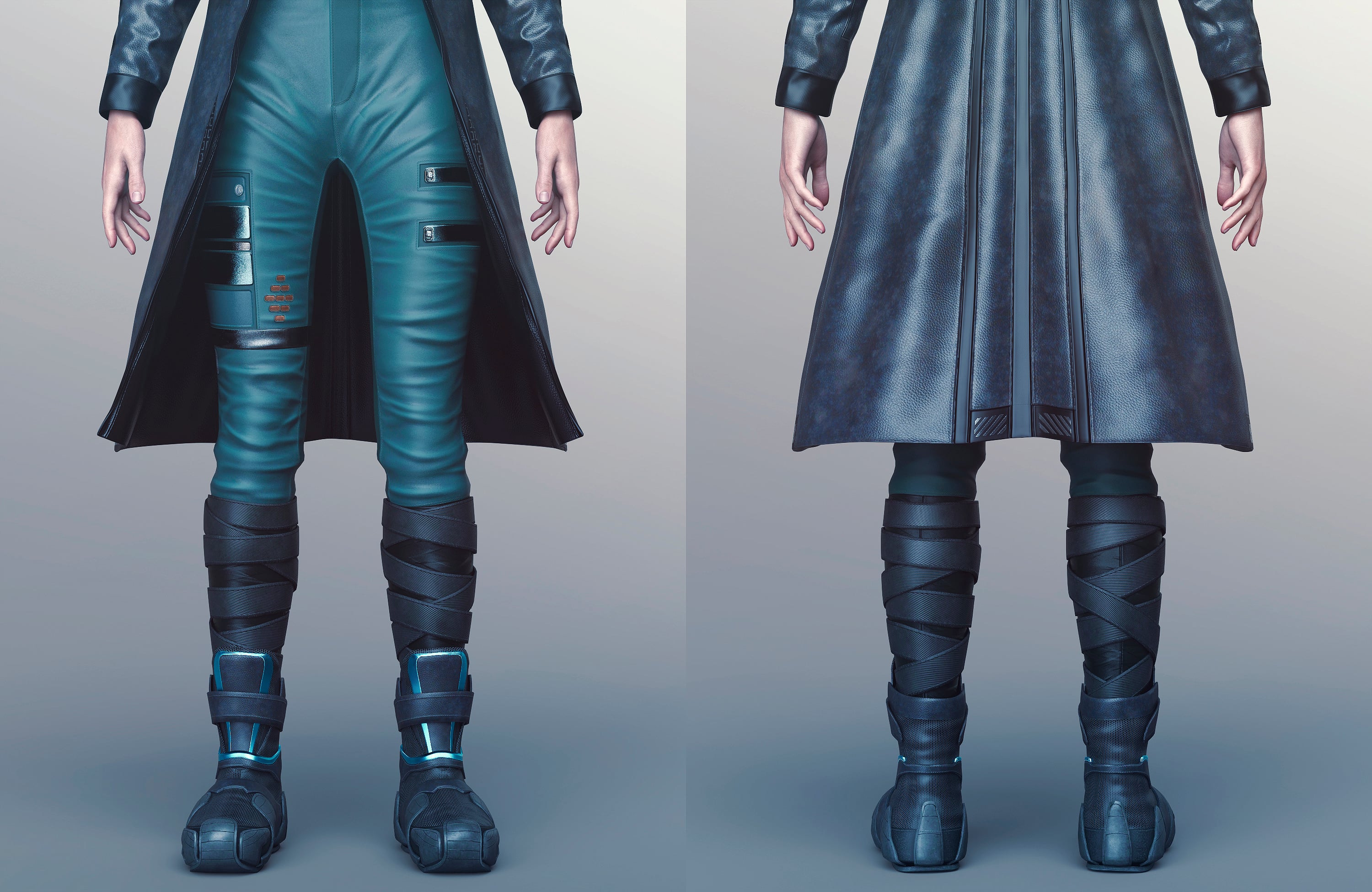 dForce Cyberpunk Style Outfit for Genesis 9 | Daz 3D