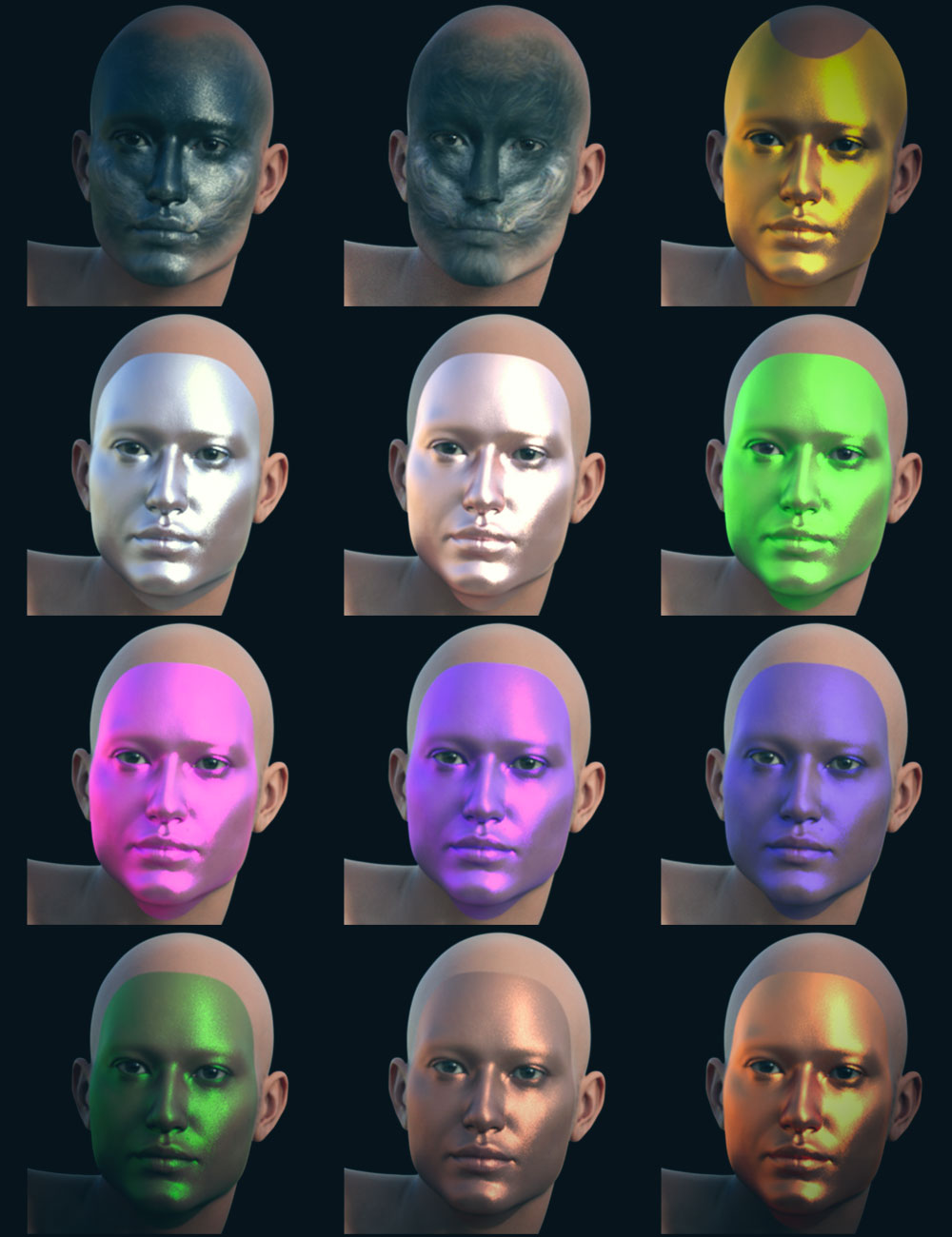GNBD Pharaohs Beauty Face Paintings Mats and Tif Overlay for Genesis 9 ...