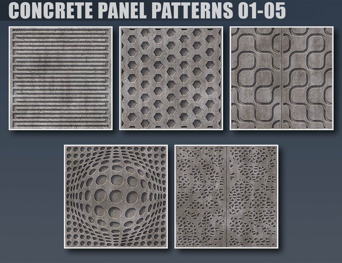 DD PBR Concrete Panel Shaders for Iray | Daz 3D
