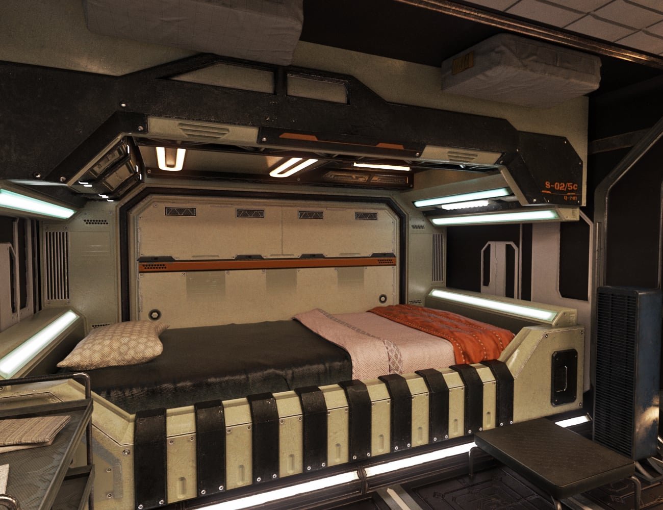XI Spaceship Living Quarters | Daz 3D