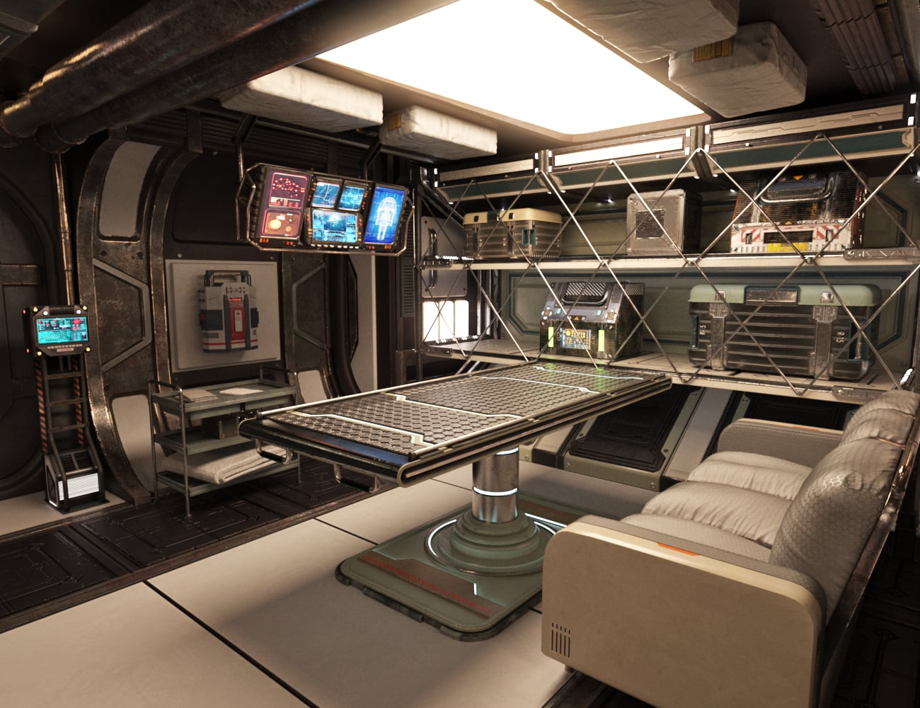 XI Spaceship Living Quarters | Daz 3D