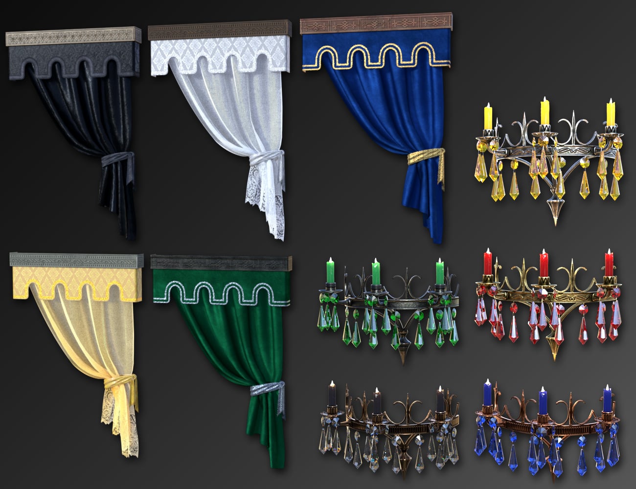Gothic Vignette Construction Kit Addon Textures | Daz 3D