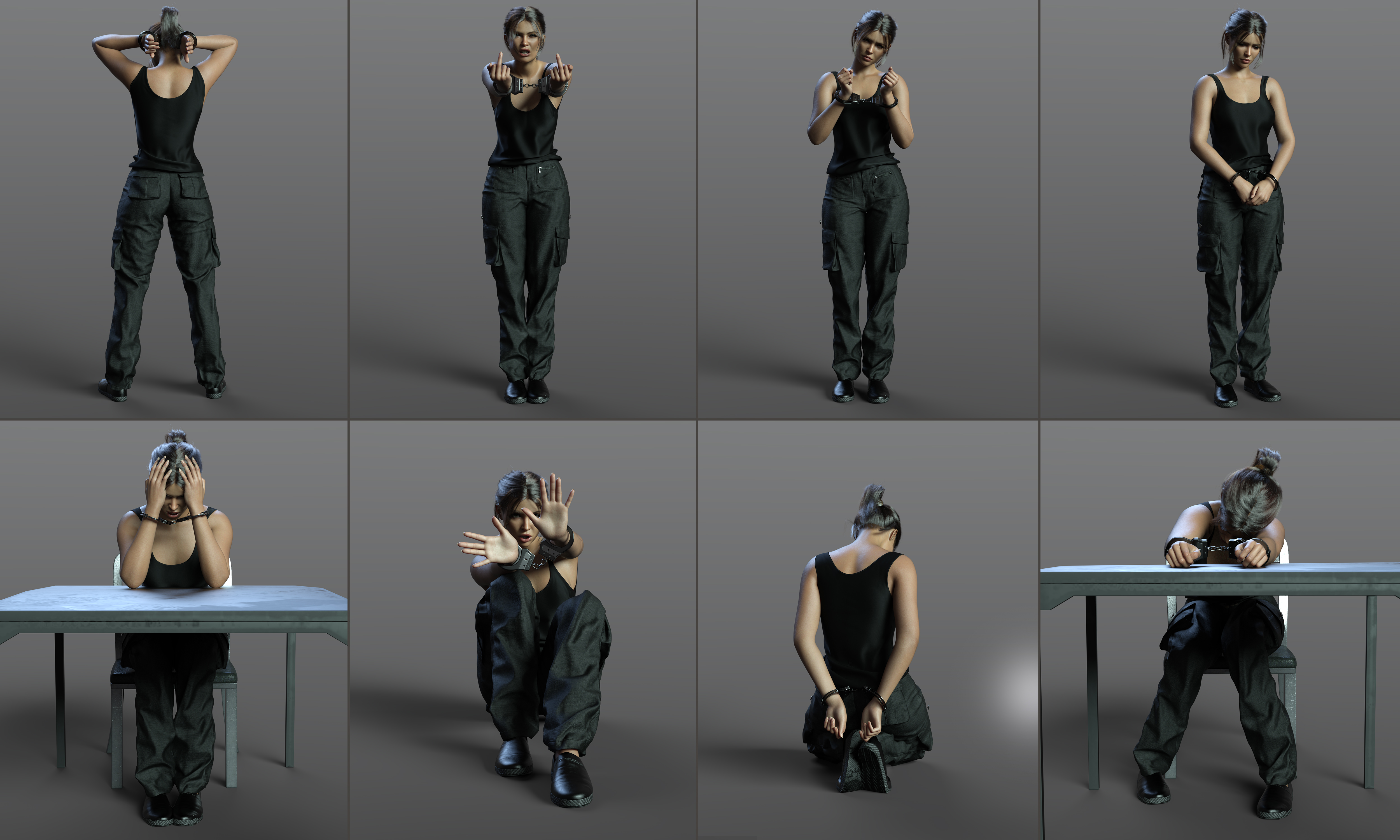 Z In Cuffs Prop and Poses for Genesis 9 | Daz 3D