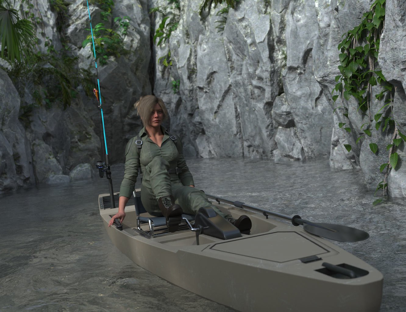 Fishing Kayak | Daz 3D