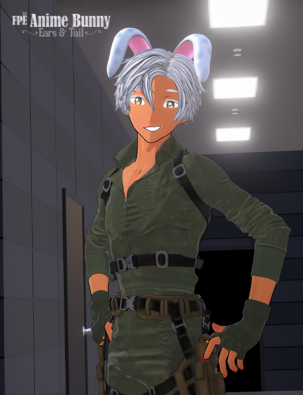 FPE Anime Bunny Ears and Tail for Genesis 9 | Daz 3D