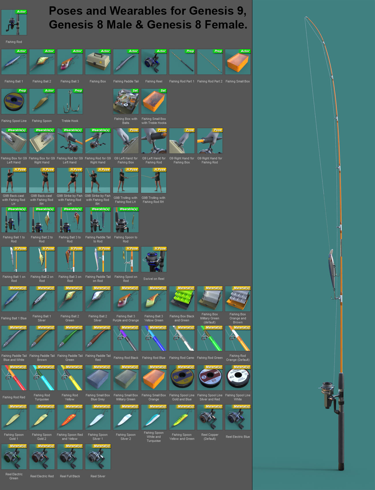 Fishing Rod | Daz 3D