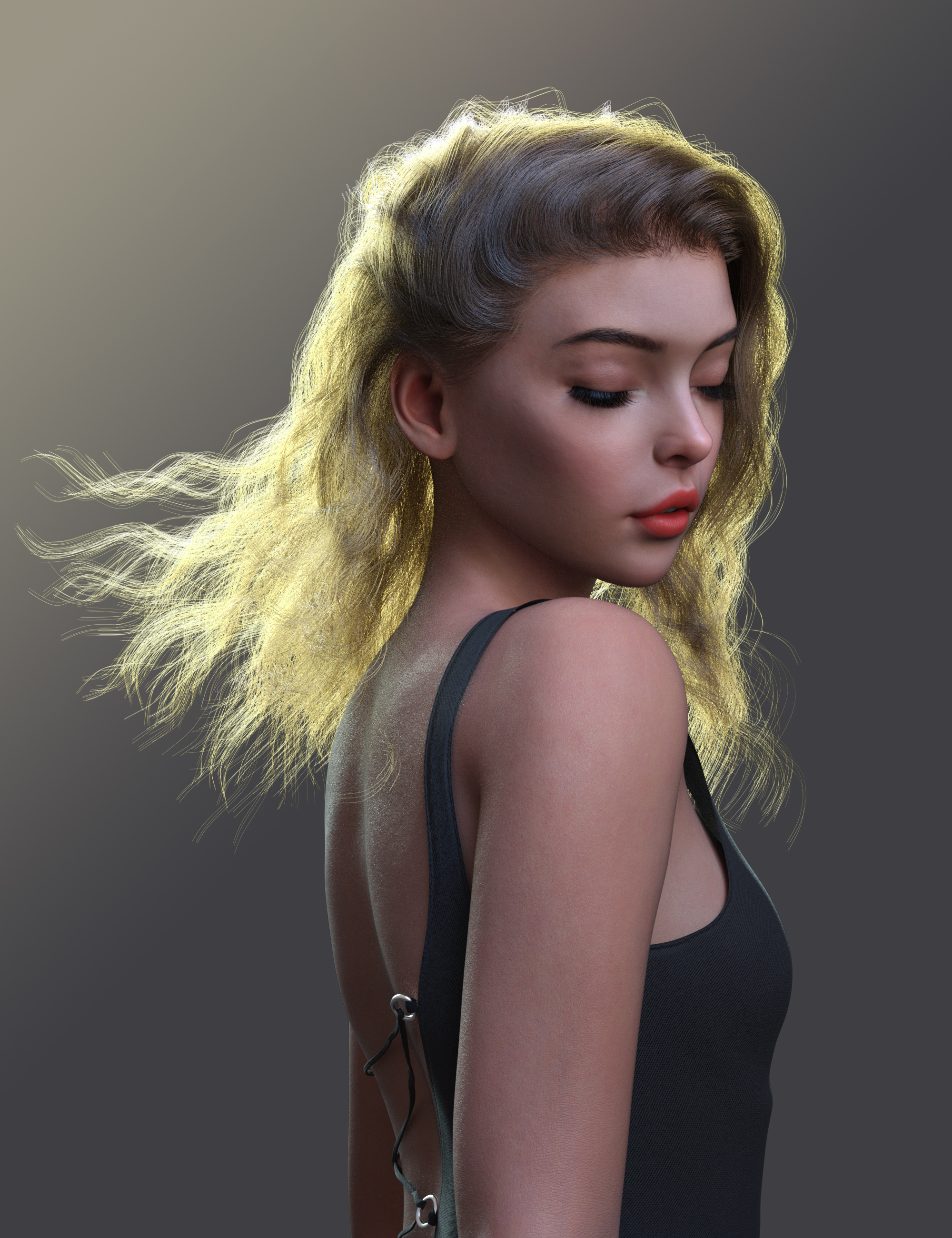 dForce Geanna Hair and MB Geanna for Genesis 9 Feminine | Daz 3D
