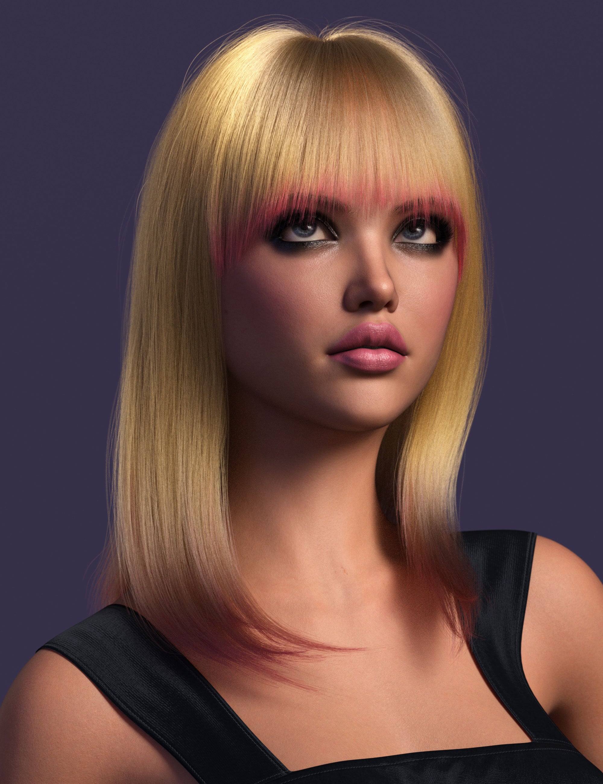 dForce Strand-Based Spring Style Fringe Hair Color Expansion | Daz 3D