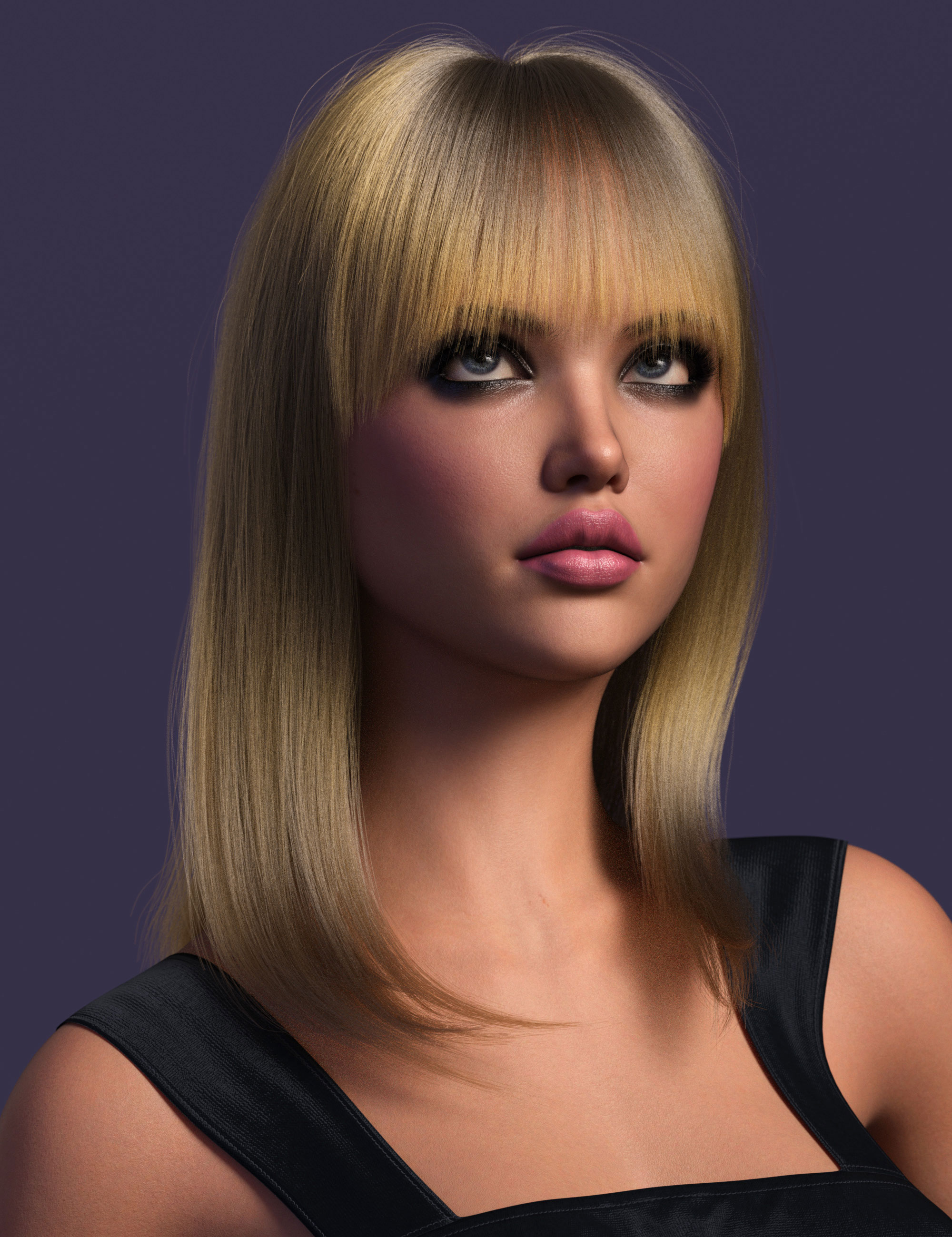 dForce Strand-Based Spring Style Fringe Hair Color Expansion | Daz 3D