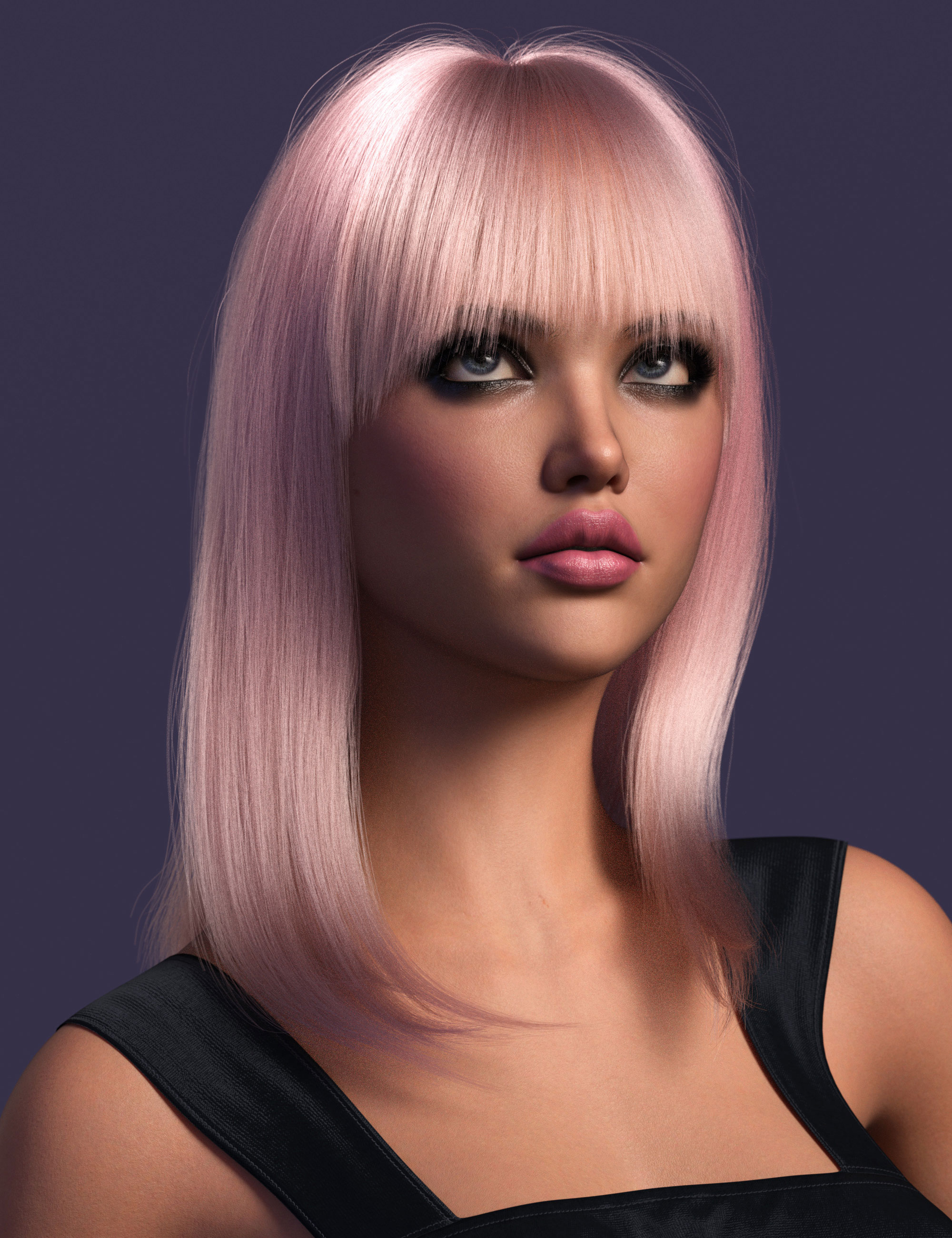 dForce Strand-Based Spring Style Fringe Hair Color Expansion | Daz 3D