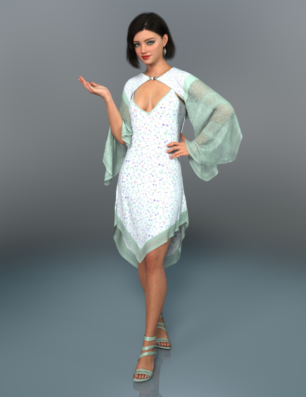 dForce Sweet Angel Outfit for Genesis 9 | Daz 3D