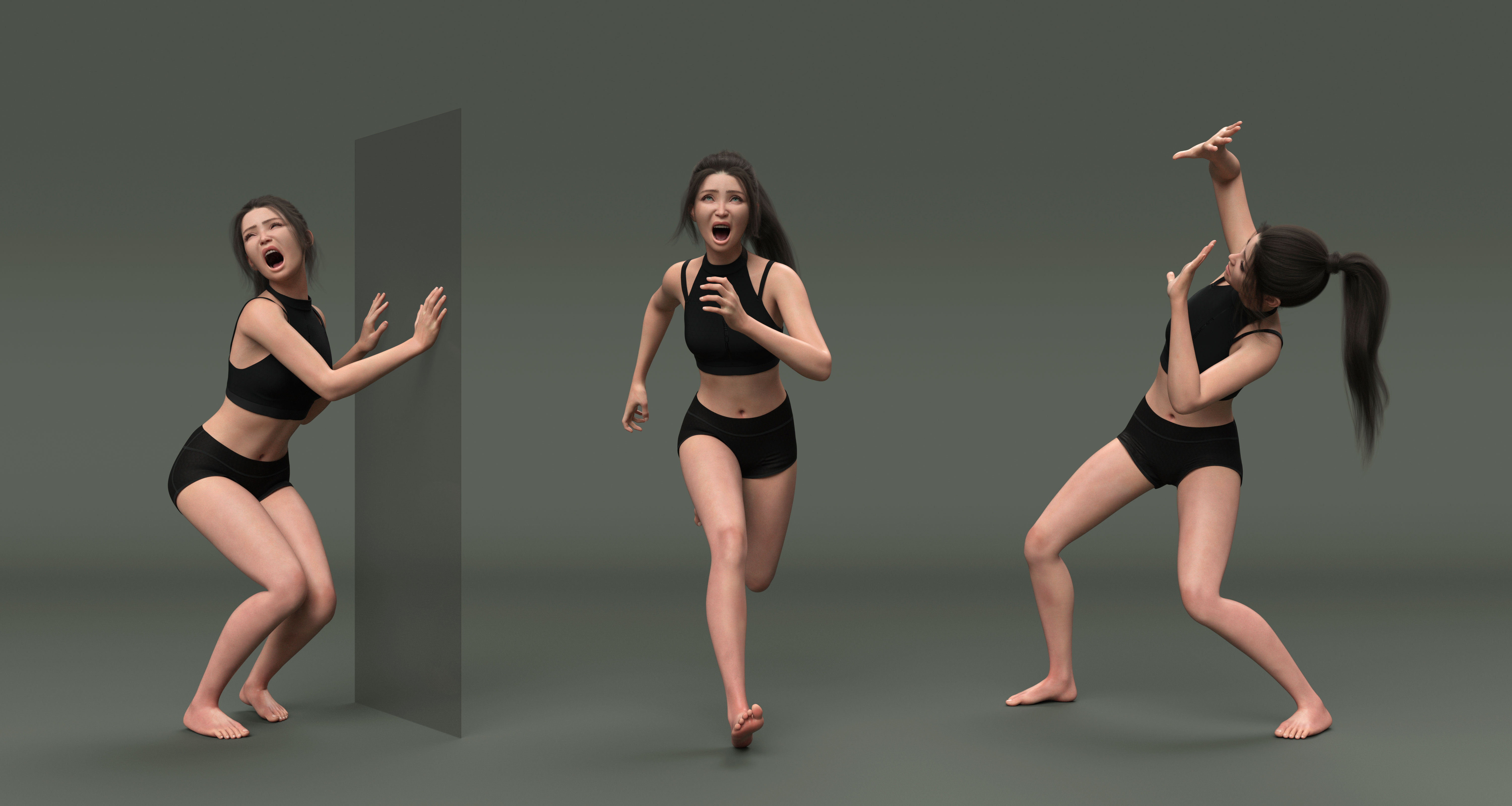 Frozen In Fear Poses for Genesis 9 | Daz 3D