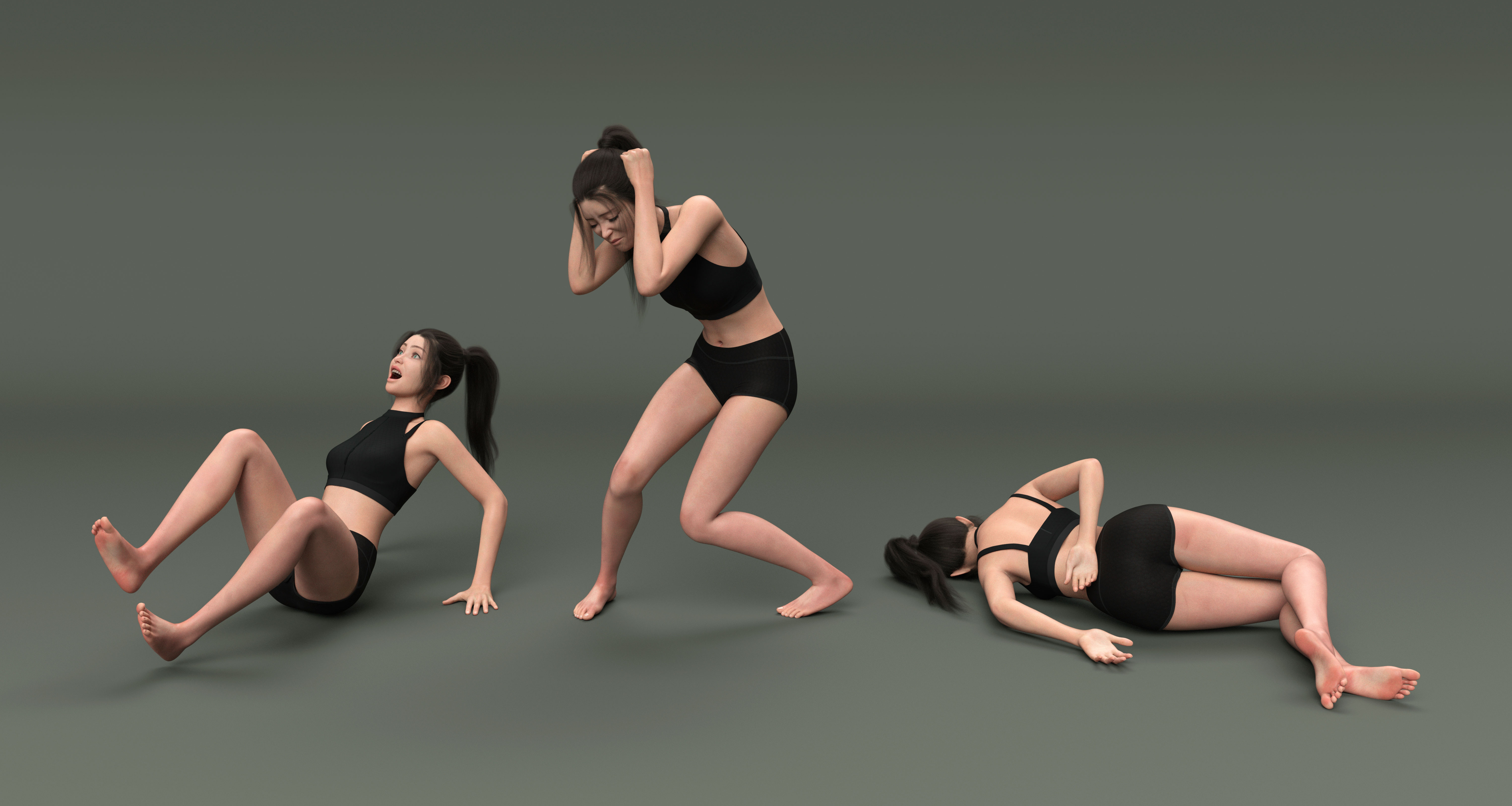 Frozen In Fear Poses for Genesis 9 | Daz 3D