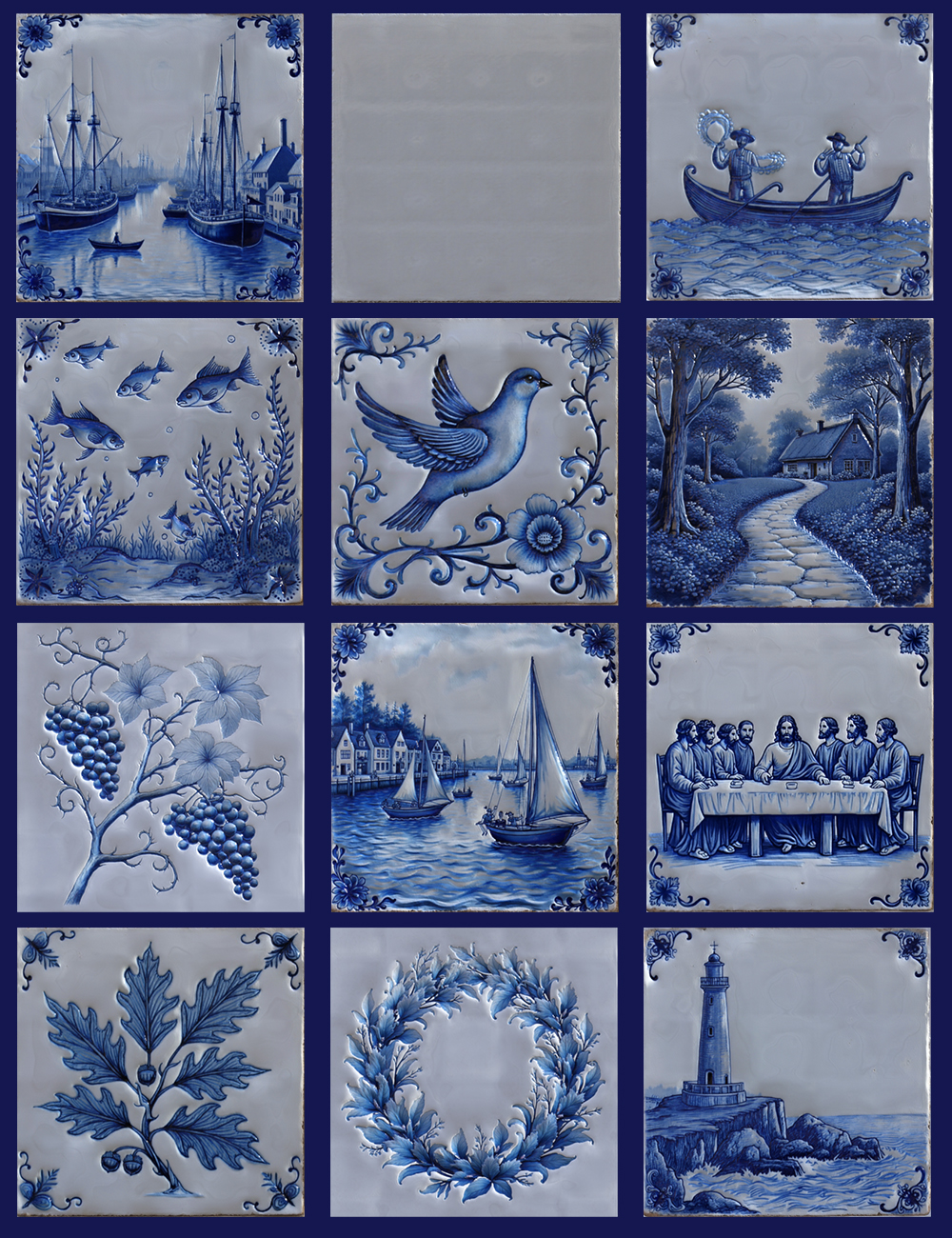 Traditional Delft Tiles Iray Shader and Props Merchant Resource | Daz 3D Traditional Delft Tiles Iray Shader and Props Merchant Resource | Daz 3D