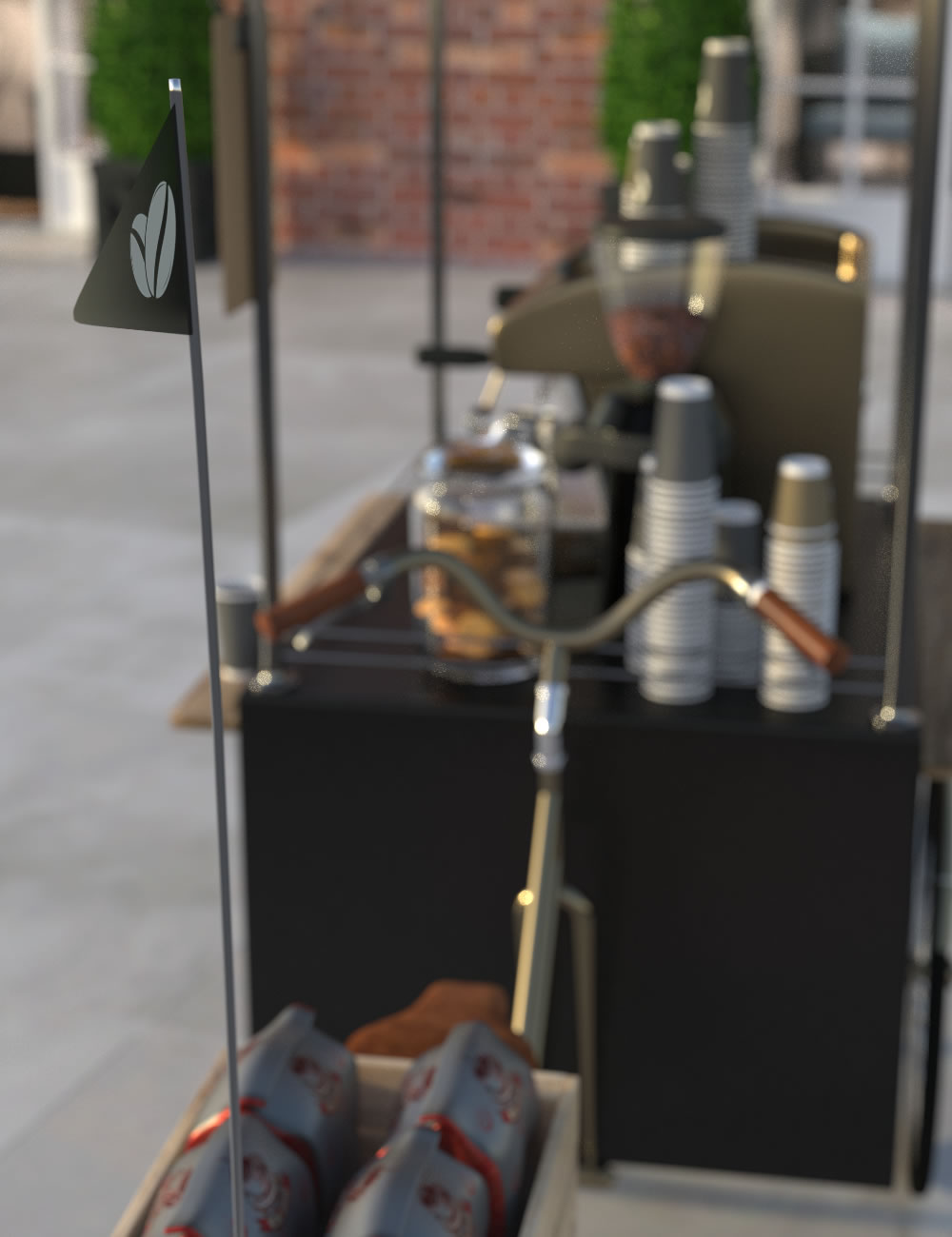 Coffee Cart | Daz 3D
