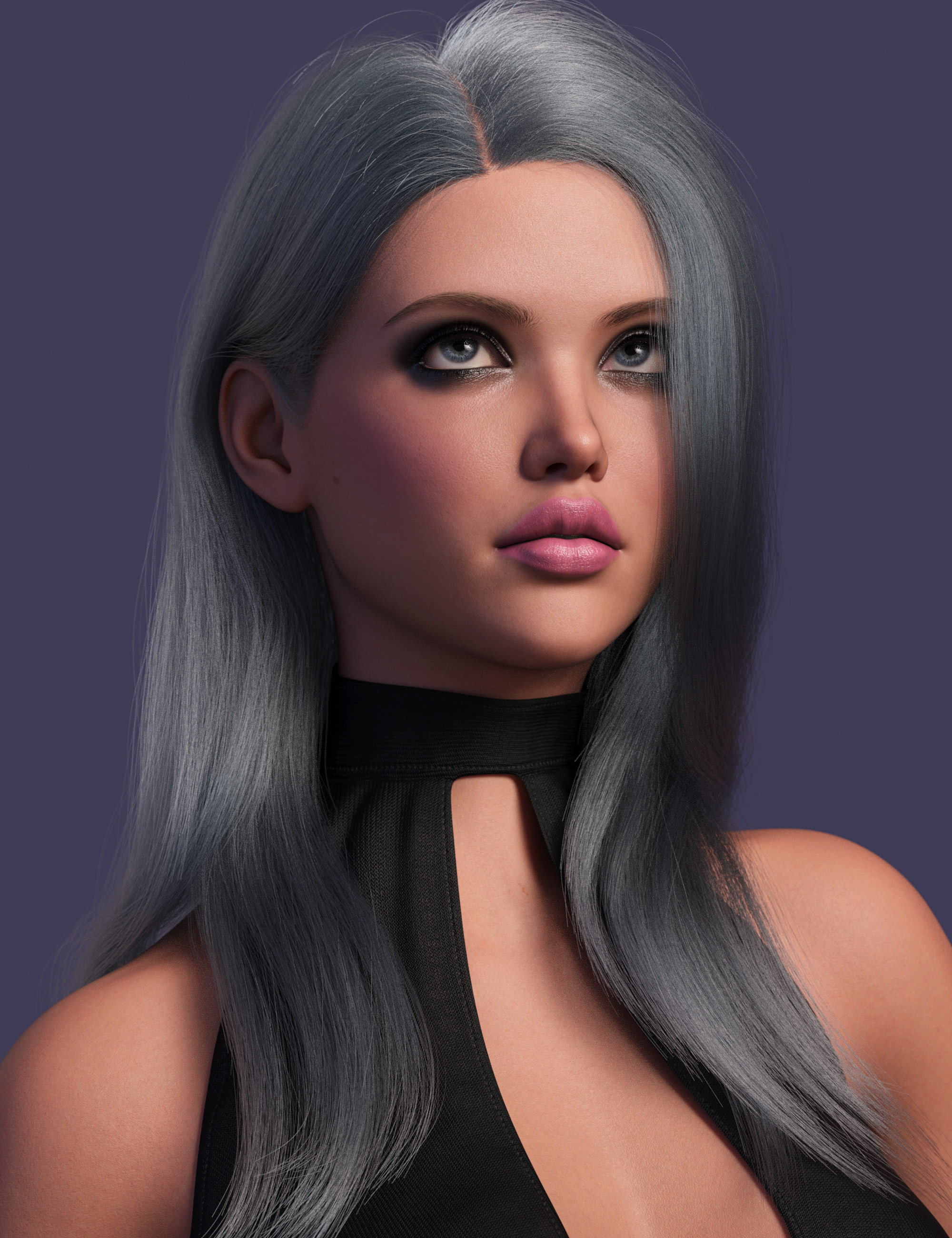 dForce Strand-Based Long Glamorous Style Hair Color Expansion | Daz 3D