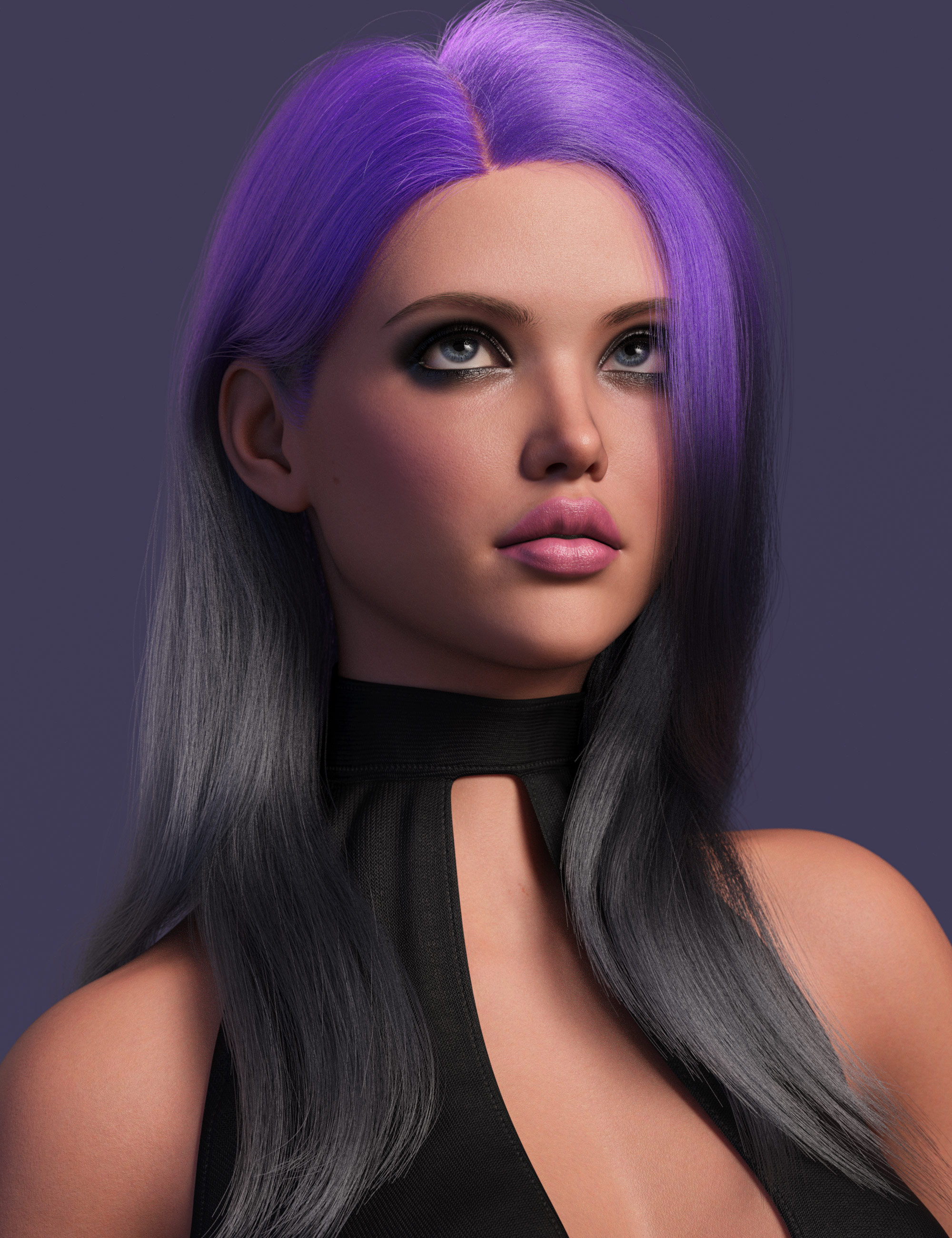 dForce Strand-Based Long Glamorous Style Hair Color Expansion | Daz 3D