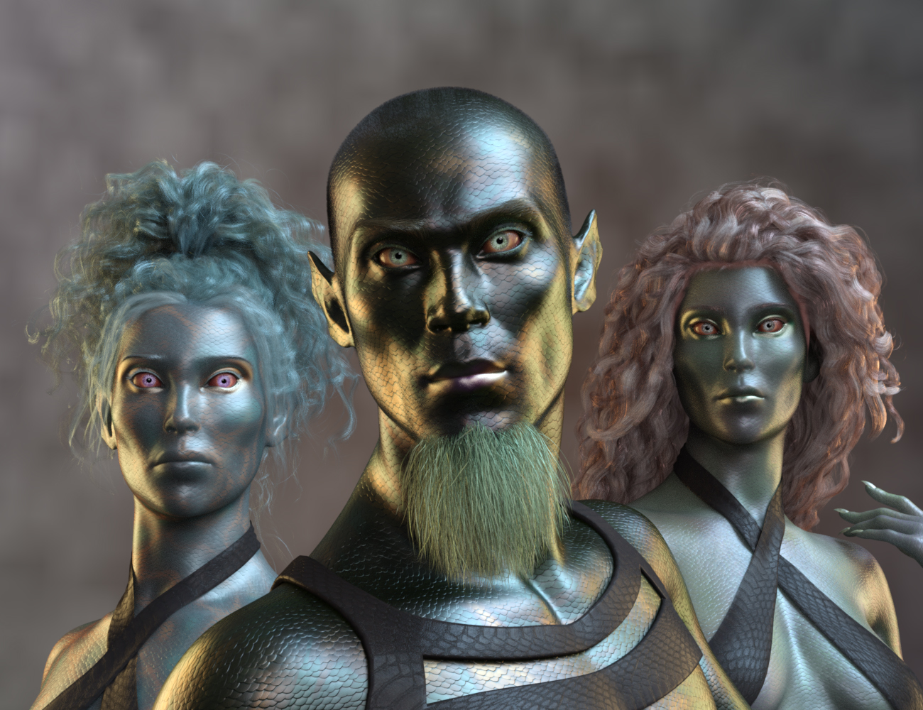 AB Scaly Elven Skins and Shaders for Genesis 9 | Daz 3D