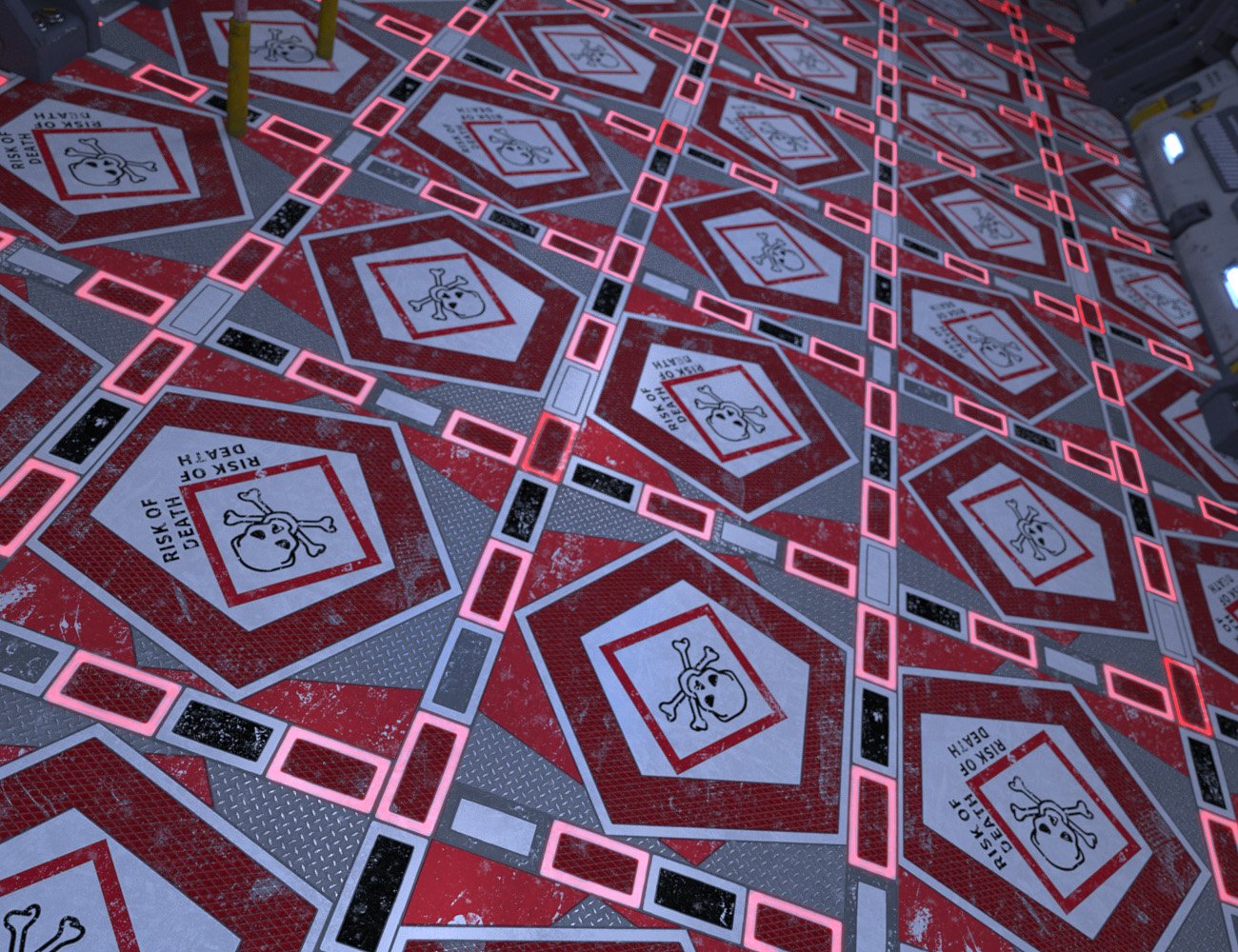 Polygon Sci-Fi Flooring Iray Shaders | Daz 3D