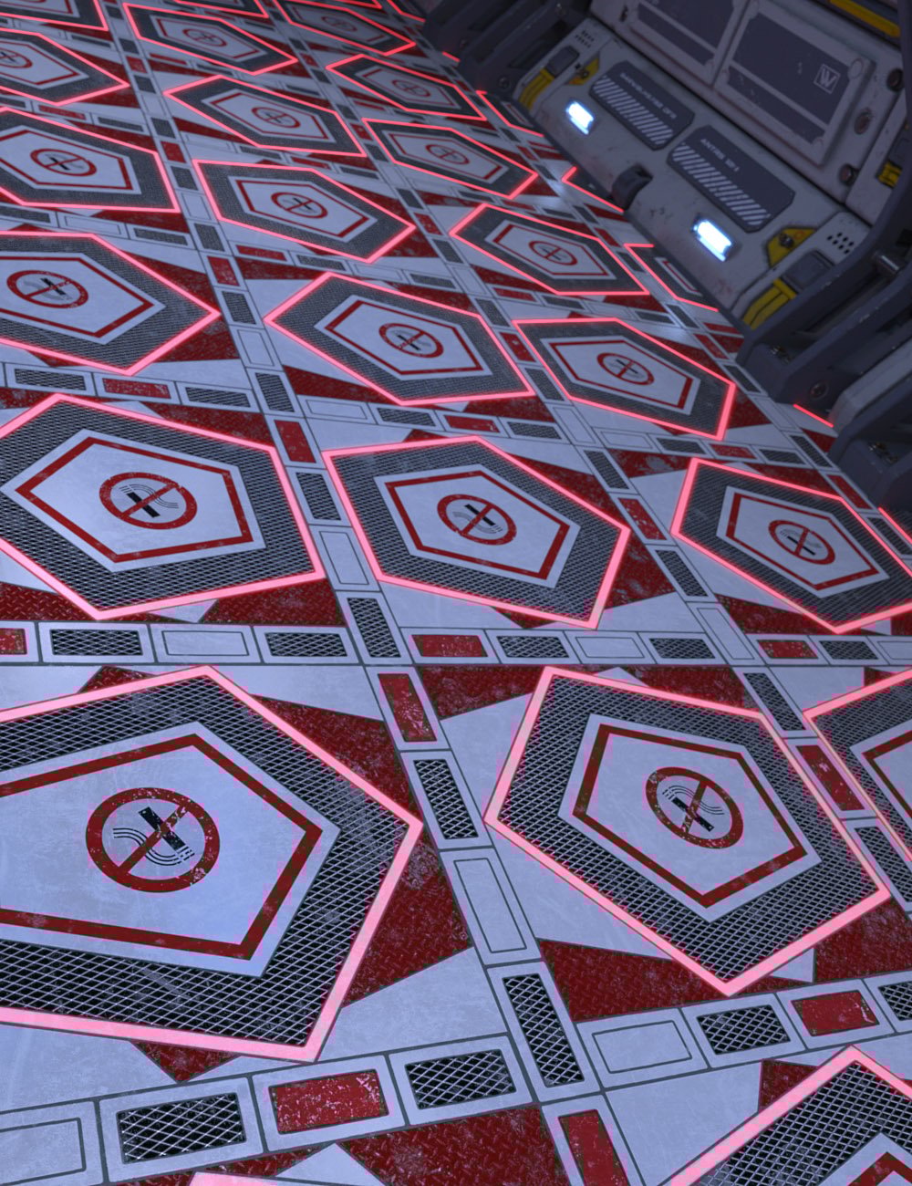 Polygon Sci-Fi Flooring Iray Shaders | Daz 3D