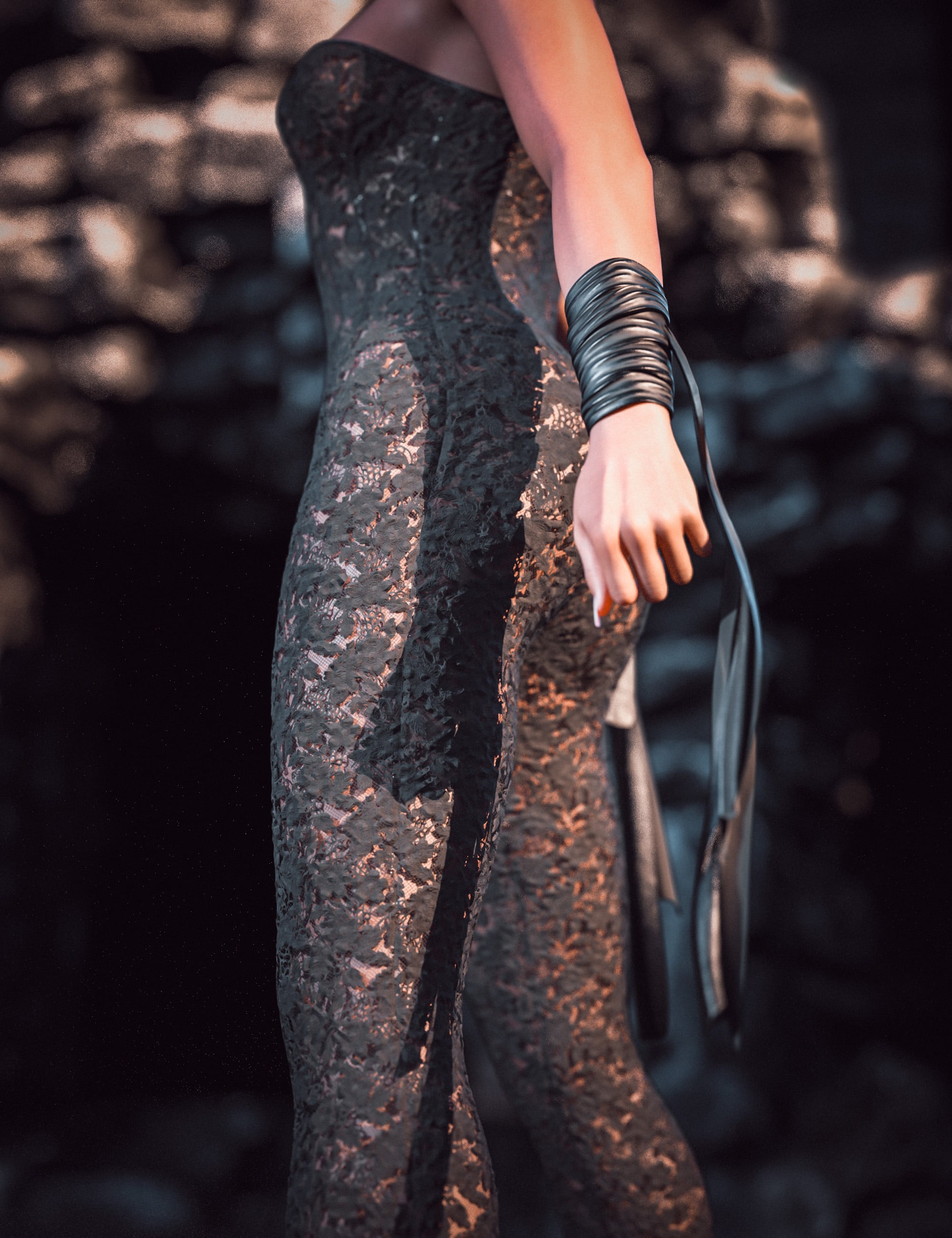 dForce CB Doya Clothing Set and Leather and Enigma Texture Expansion Bundle | Daz 3D