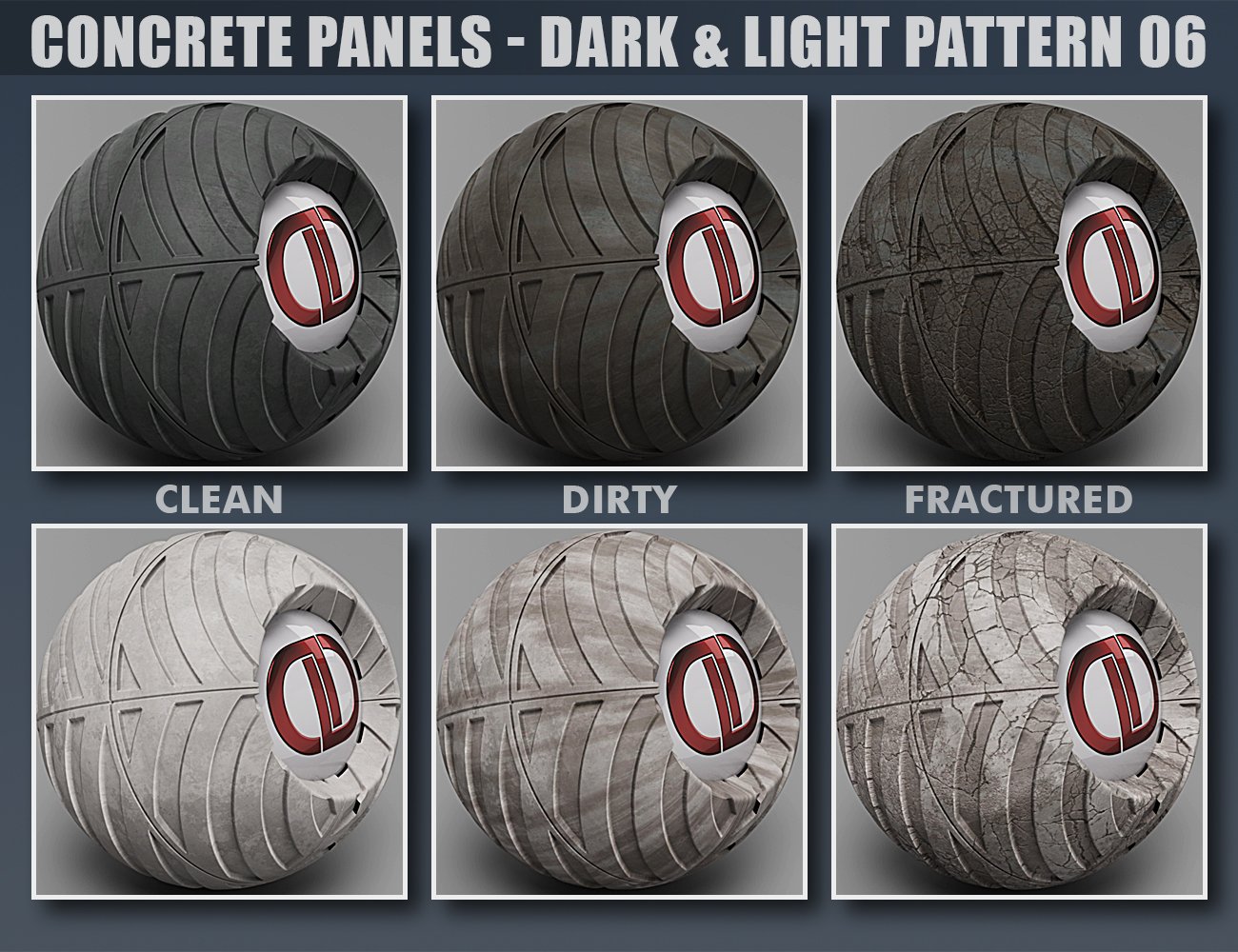 DD PBR Concrete Panel Shaders for Iray Vol 2 | Daz 3D