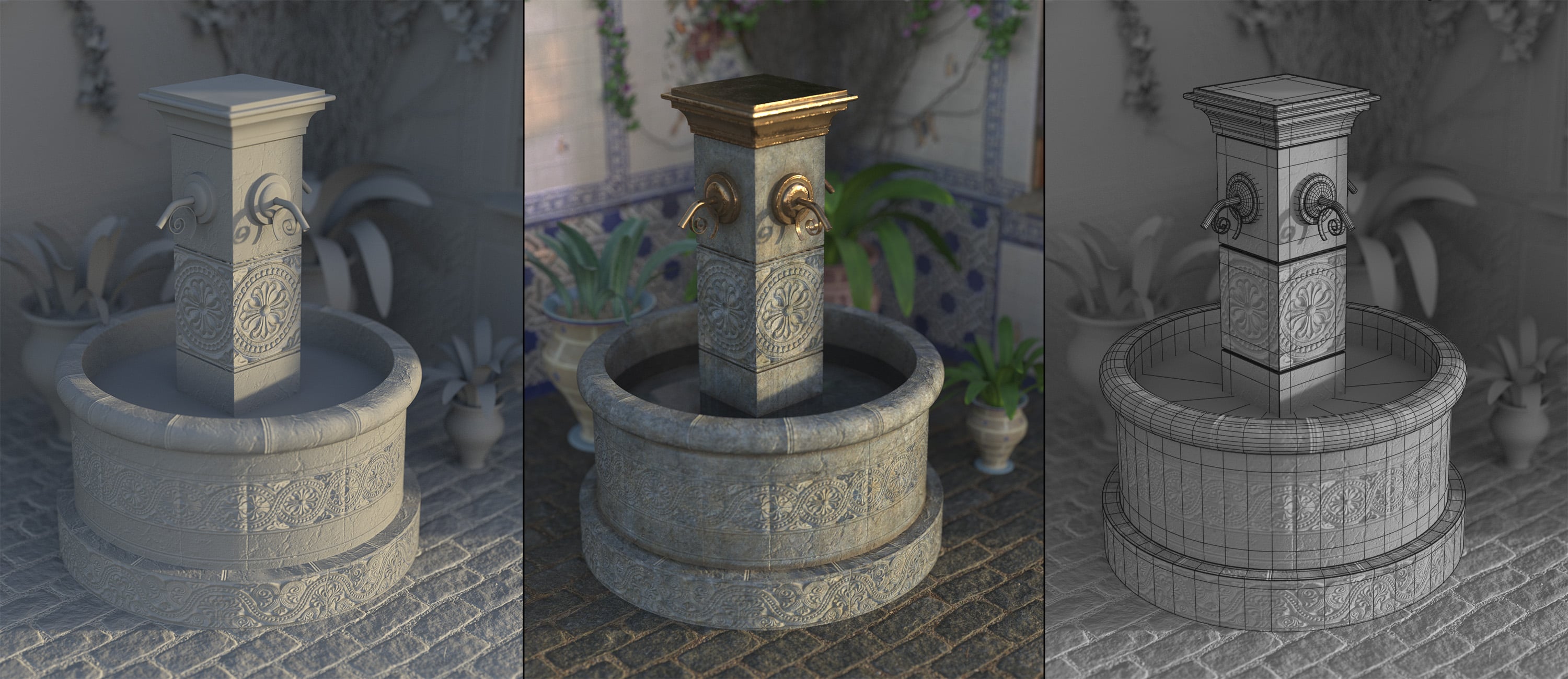 Historical Town Fountains | Daz 3D