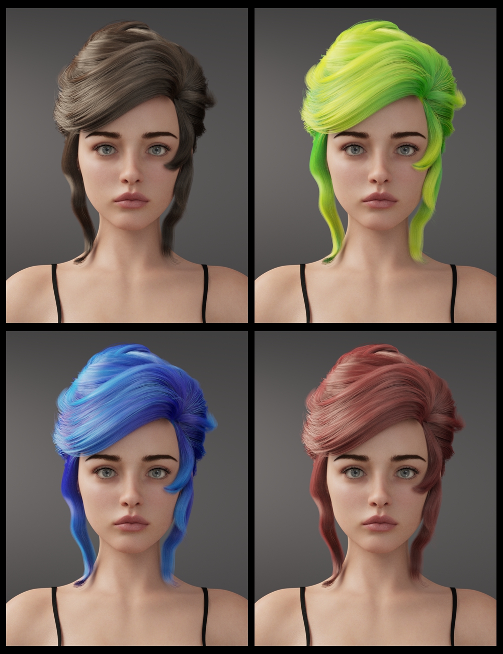 EG YOBN Hair ,YTDG Hair and EG Lovely Poses 18 for Genesis 9 Bundle ...