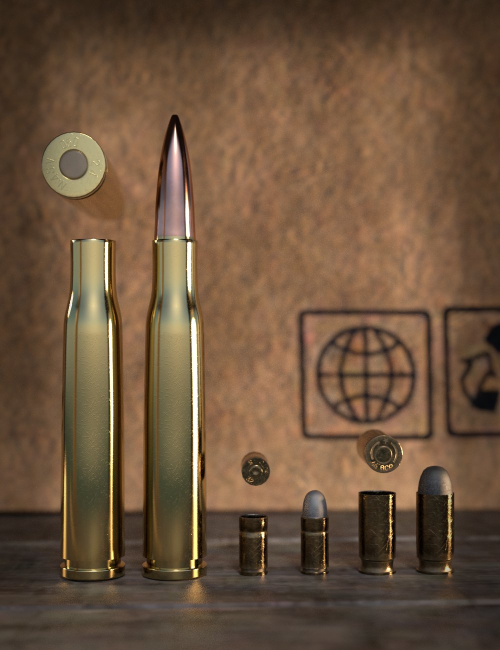 SY Bullets And Muzzle Flash Iray | Daz 3D