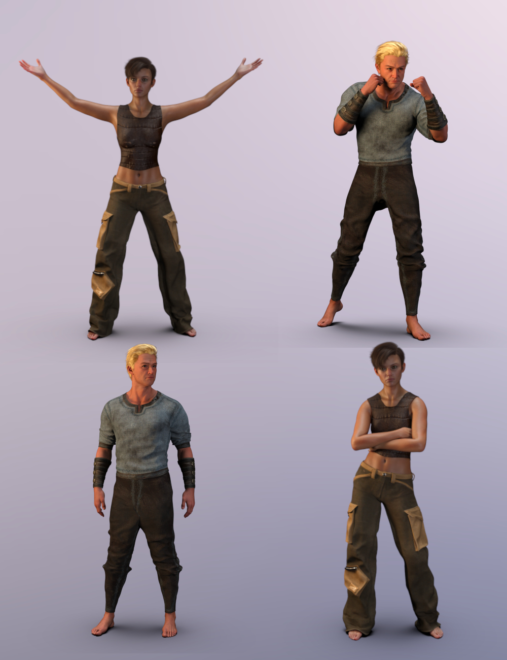 Stalwart, Sturdy and Strong Poses For Genesis 9 | Daz 3D