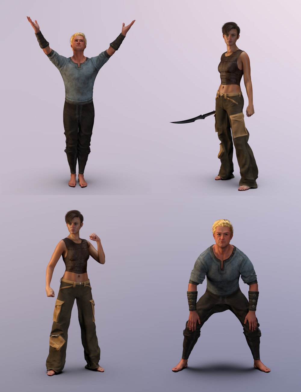 Stalwart, Sturdy and Strong Poses For Genesis 9 | Daz 3D