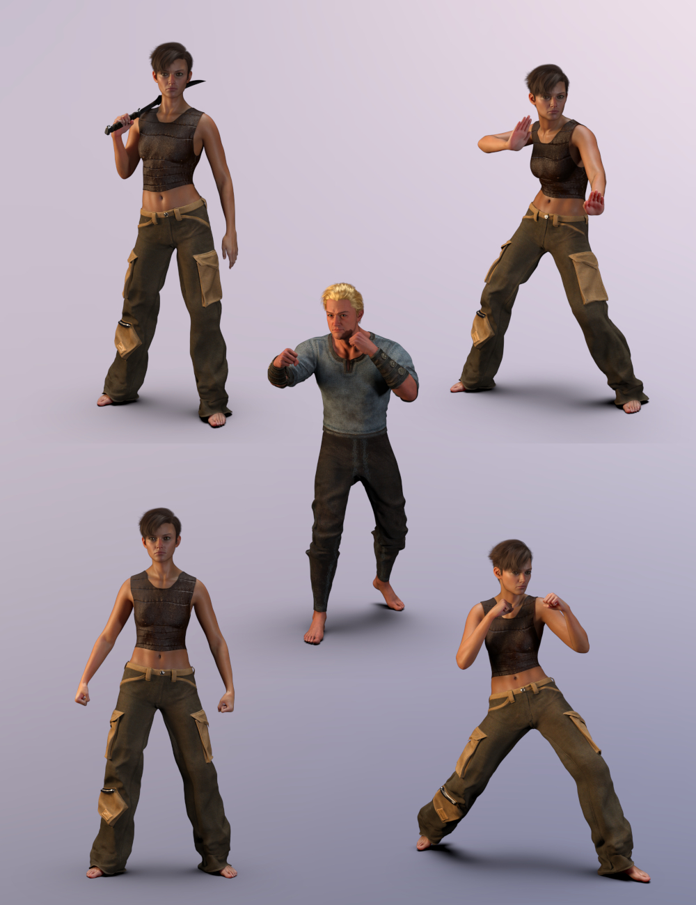 Stalwart, Sturdy and Strong Poses For Genesis 9 | Daz 3D