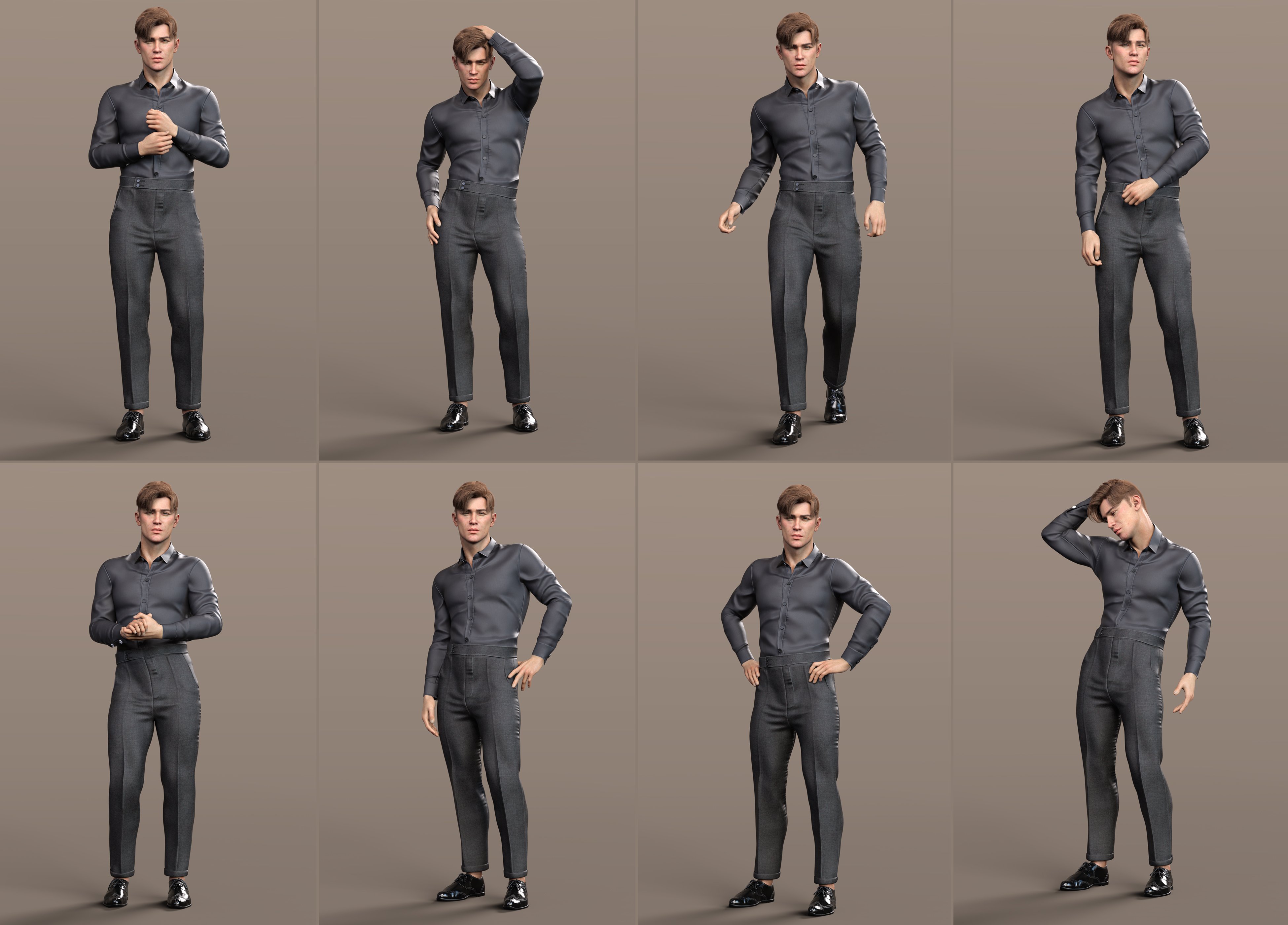 Z Gentlemanly Manner Pose Mega Set for Genesis 9 and 8 Male | Daz 3D